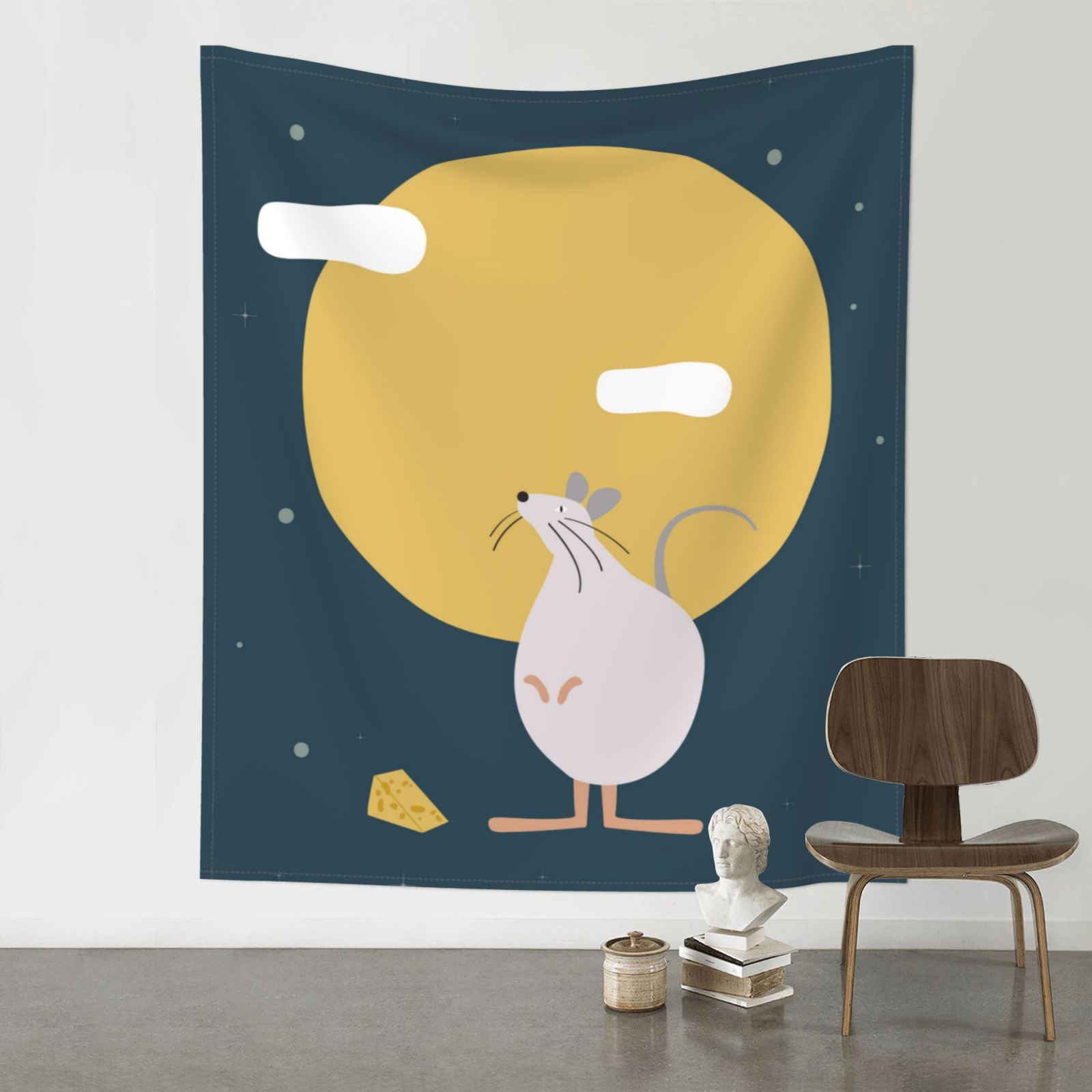 ZNDUO Abstract Rat Cartoon Art Pattern Wall Tapestry, Tapestries for ...