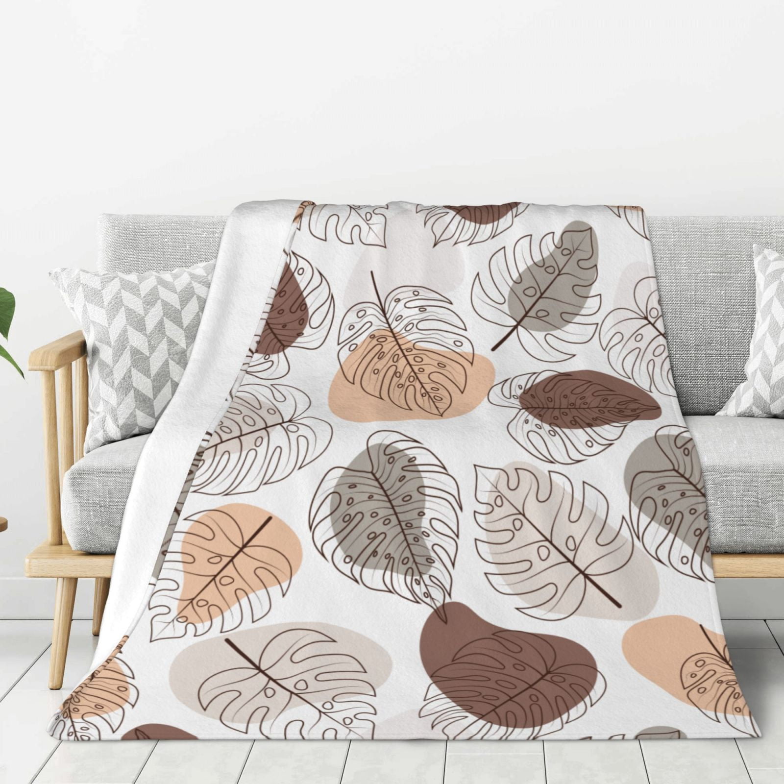 ZNDUO Abstract Tropical Leaf Doodle Art Pattern Pattern Thickening ...