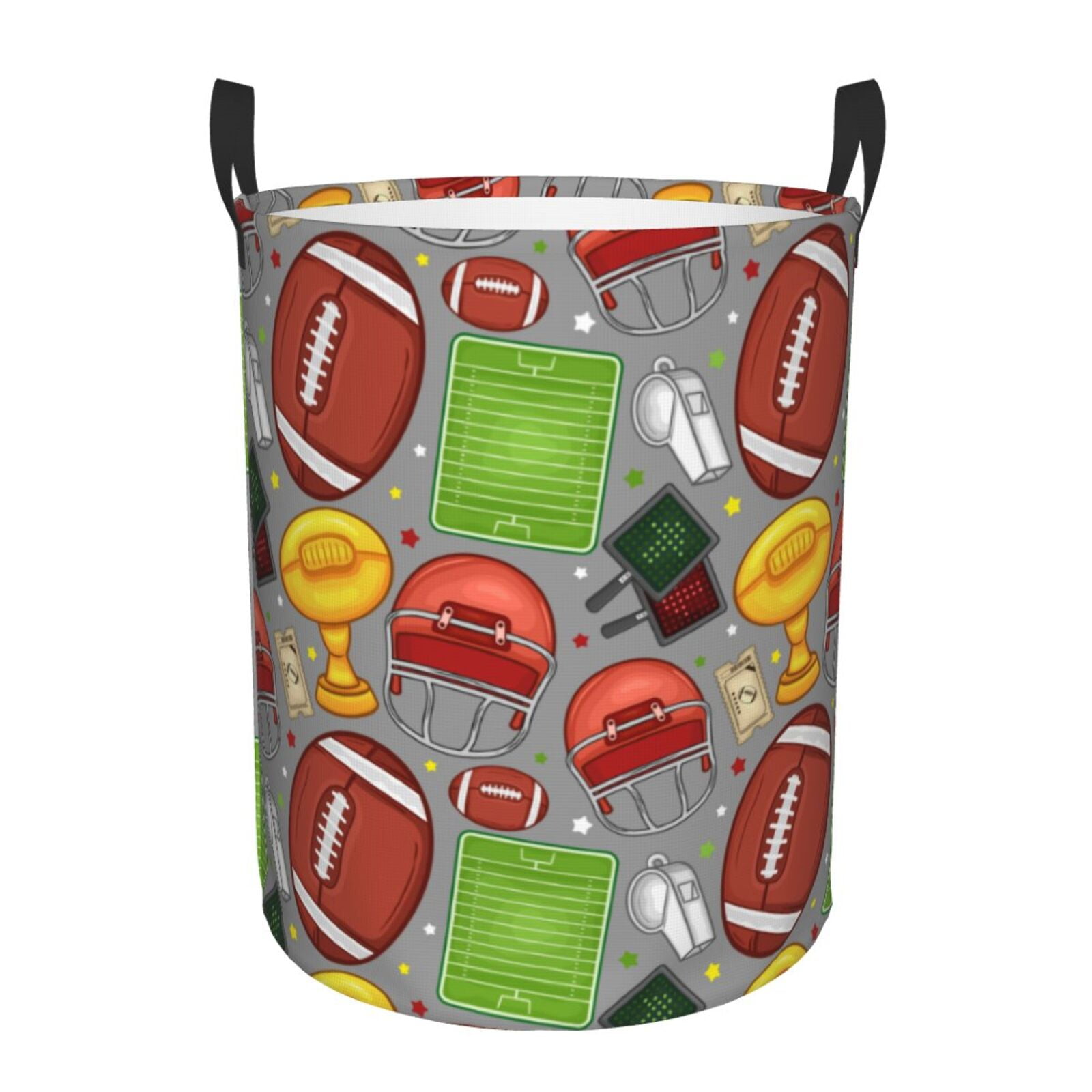 ZNDUO American Football Cartoon Print Art Pattern Laundry Basket ...