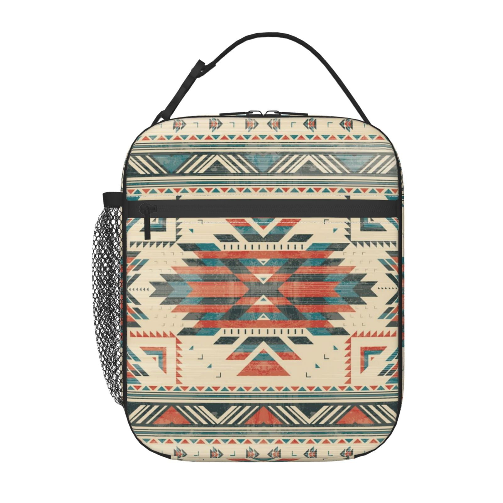 ZNDUO Aztec Stripe Indian Geometric Art Pattern Lunch Bag, Reusable ...