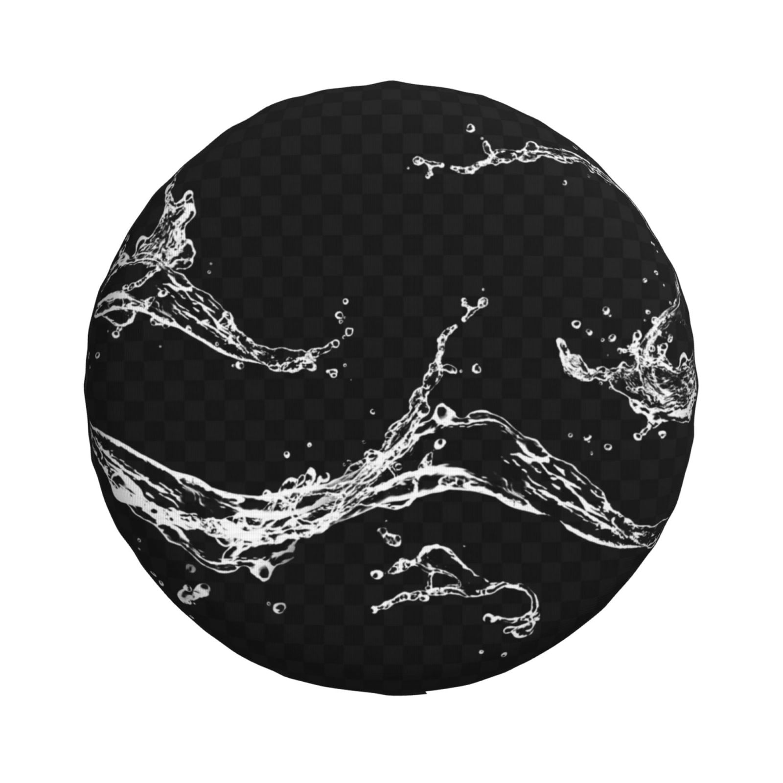 ZNDUO Black Plaid Wave Pattern Spare Tire Cover, Universal Spare Tire ...