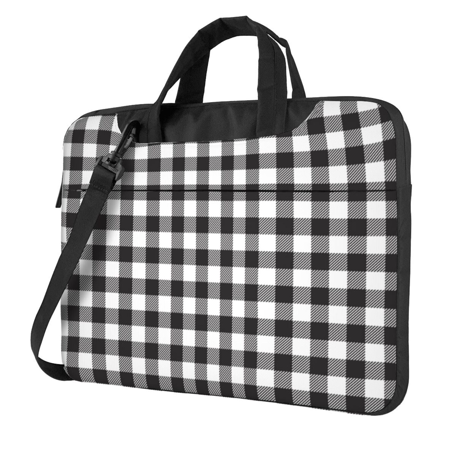 ZNDUO Black White Stripe Pattern Laptop Bag, 15.6 inch Business Casual ...