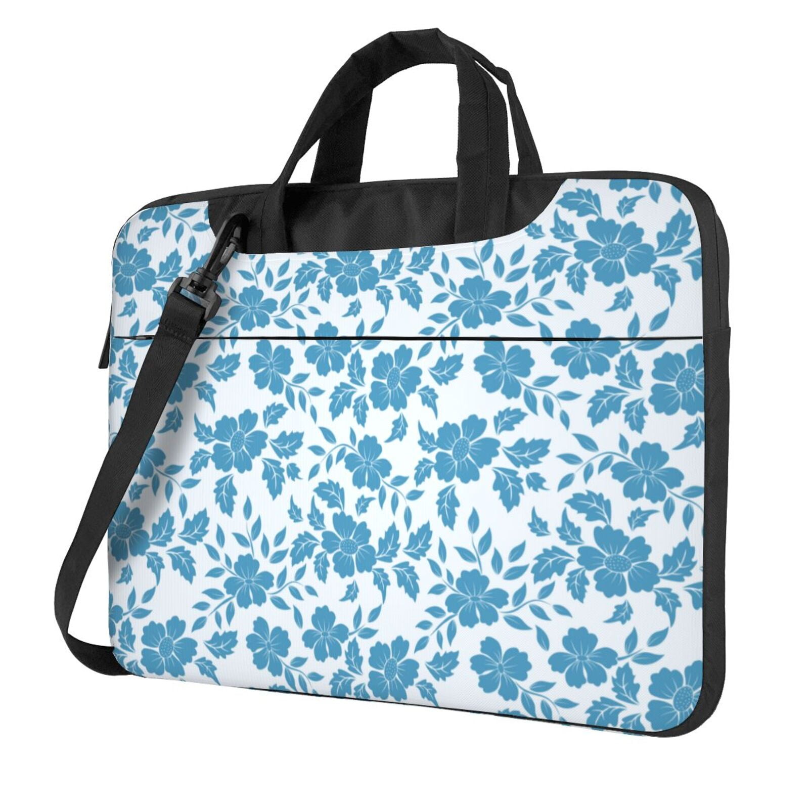 ZNDUO Blue Abstract Flower Petal Pattern Laptop Bag, 13 inch Business ...