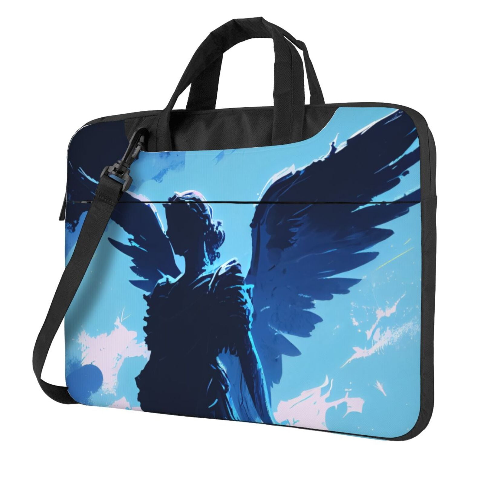 ZNDUO Blue Cartoon Angel Pattern Laptop Bag, 13 inch Business Casual ...