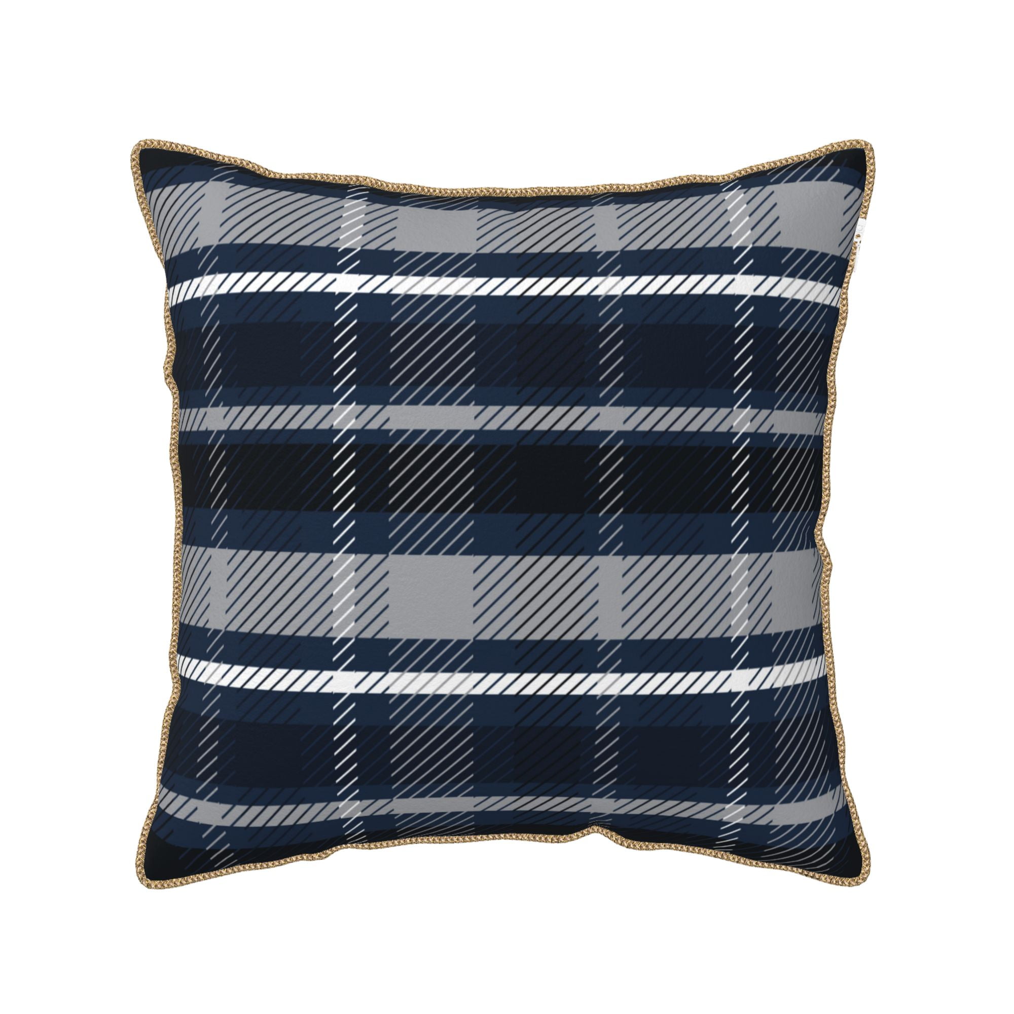 ZNDUO Blue Check Style Pattern Throw Pillows for Couch-Indoor ...