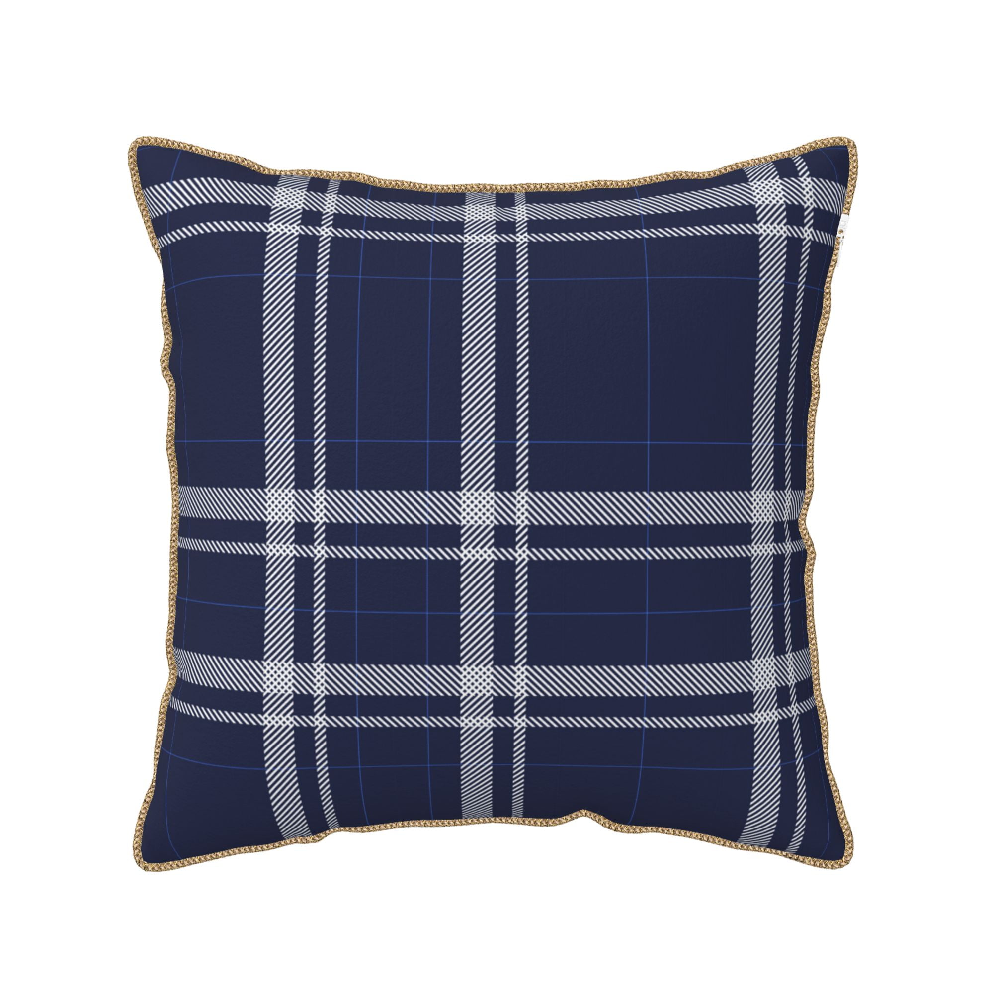 ZNDUO Blue Checkered Lines Pattern Throw Pillows for Couch-Indoor ...