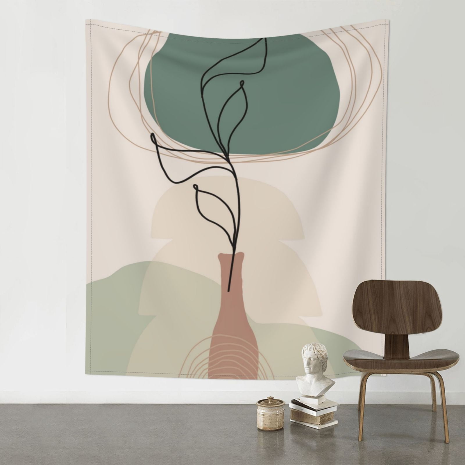 ZNDUO Boho Minimalist Abstract Poster Pattern Wall Tapestry, Tapestries ...