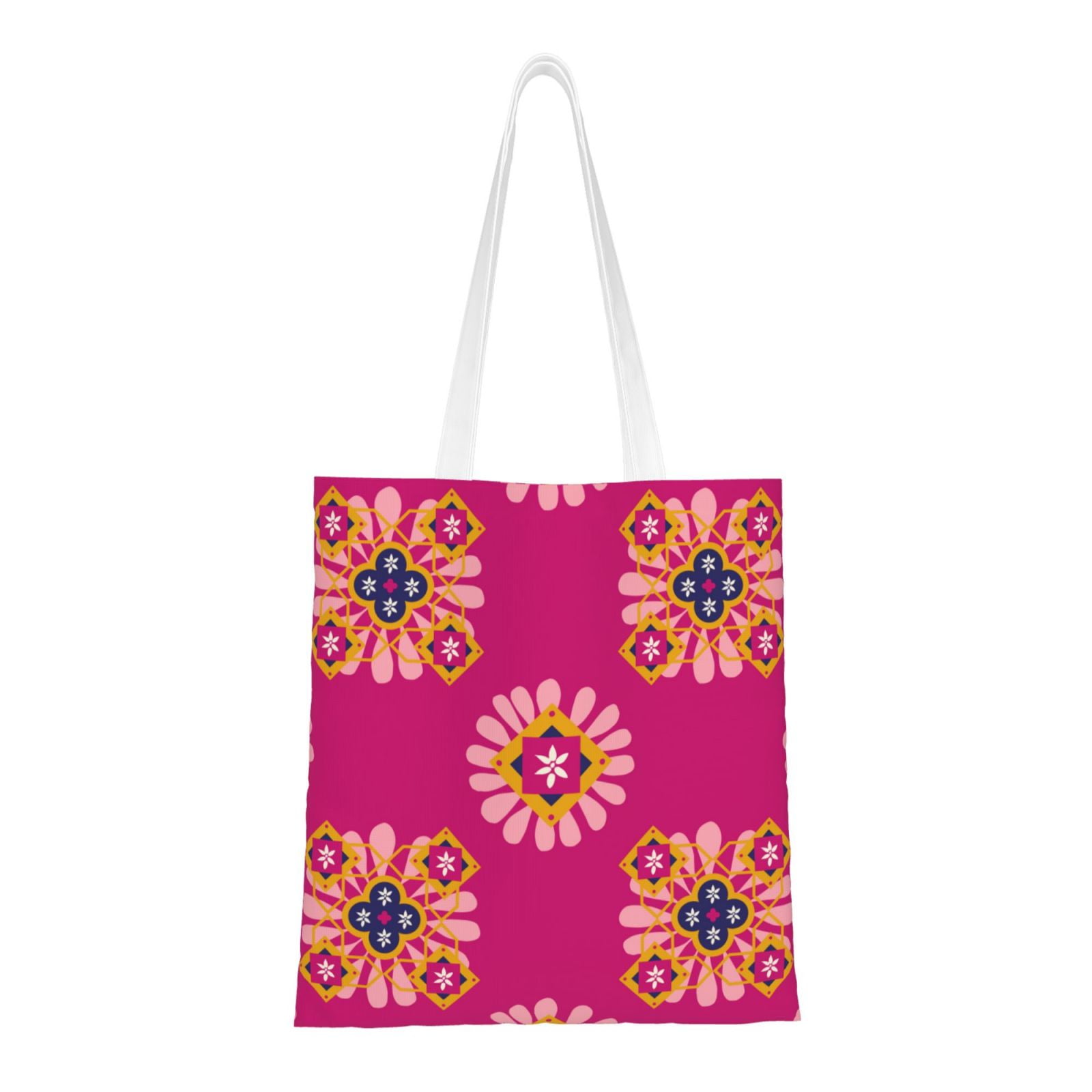 ZNDUO Canvas Tote Bag, Moroccan Traditional Design Pattern Reusable ...