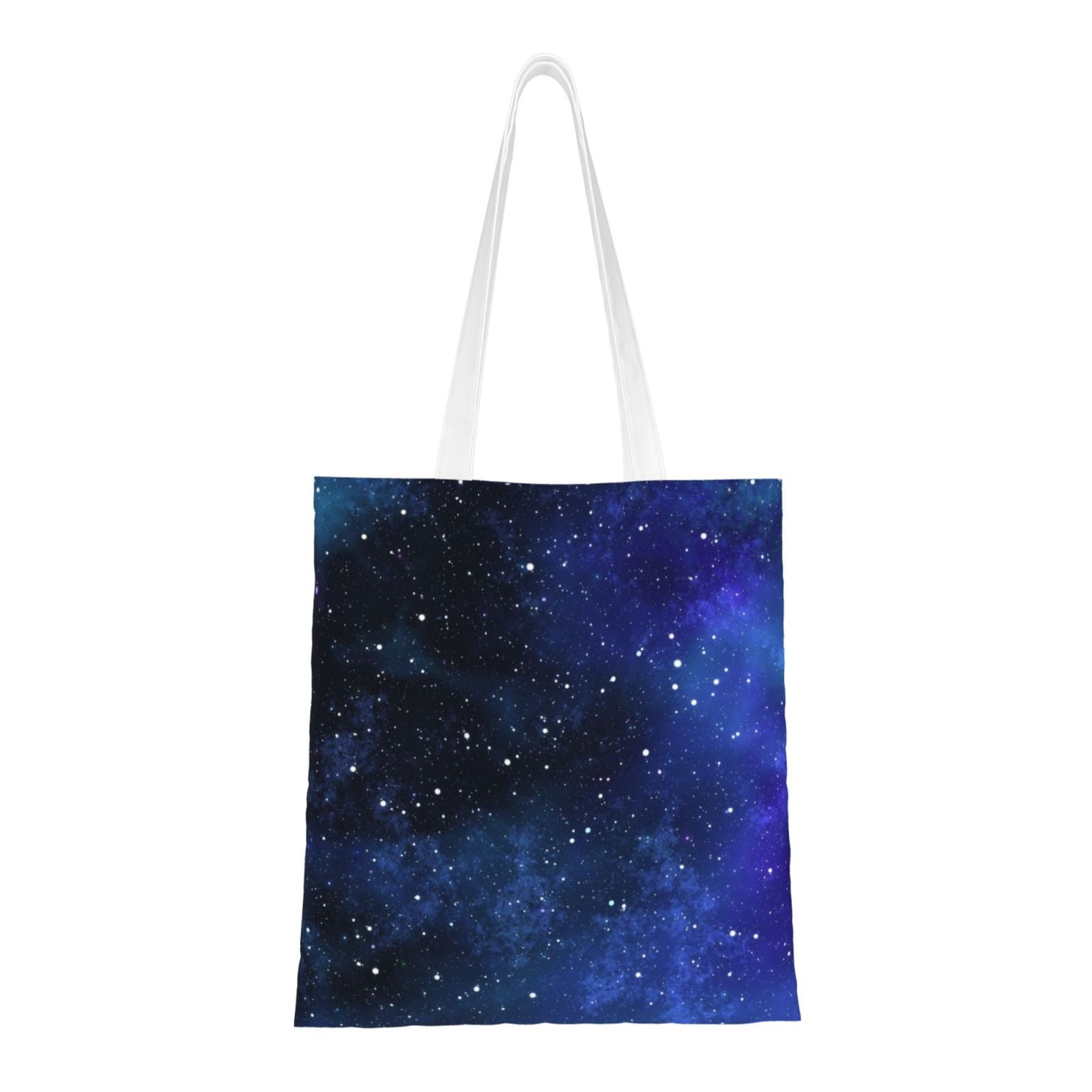 ZNDUO Canvas Tote Bag, Star Space Pattern Reusable Grocery Bags for ...
