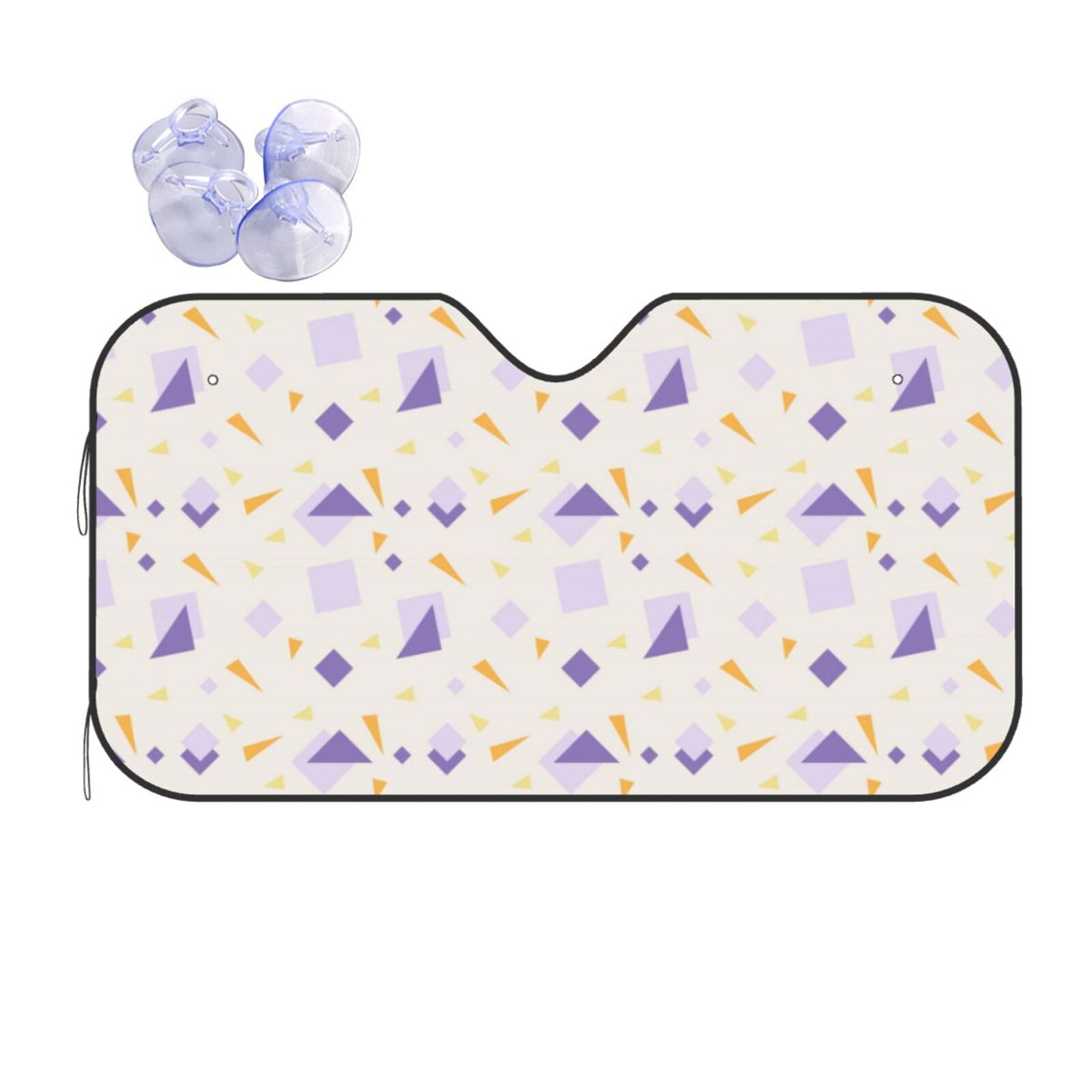 ZNDUO Car Windshield Sun Shade, Modern Abstract Triangle Pattern ...