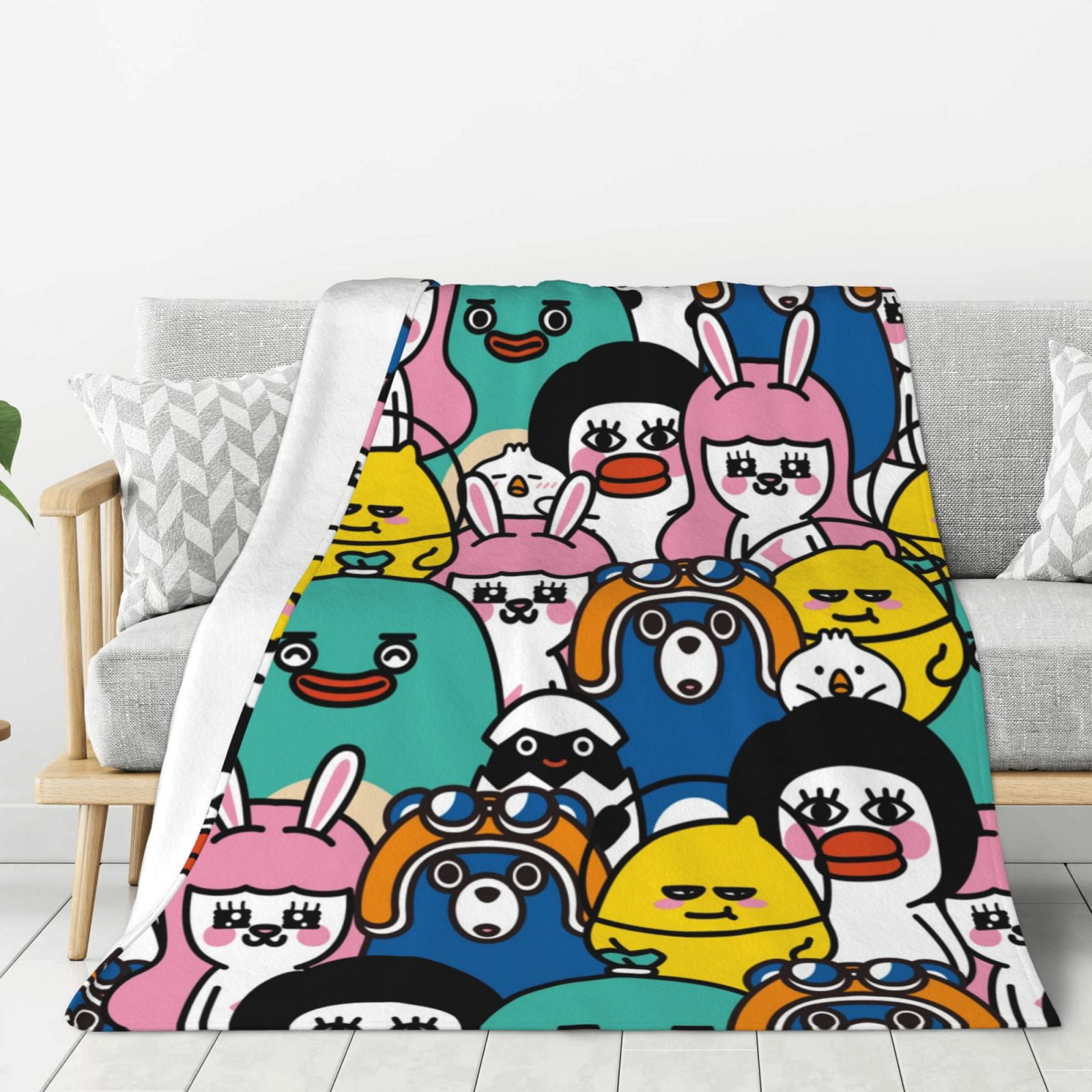 ZNDUO Cartoon Character Animal Pattern Pattern Thickening Blanket ...