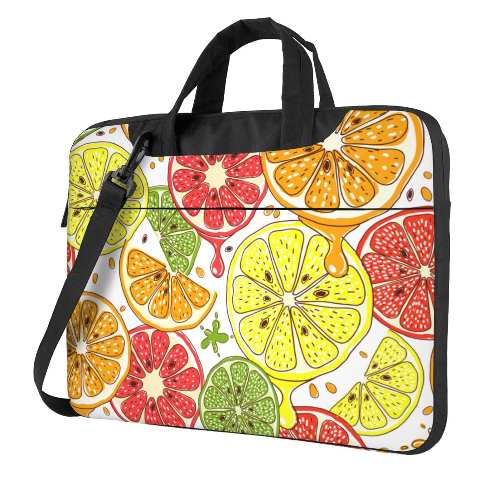 ZNDUO Cartoon Lemon Doodle Pattern Laptop Bag, 13 inch Business Casual ...