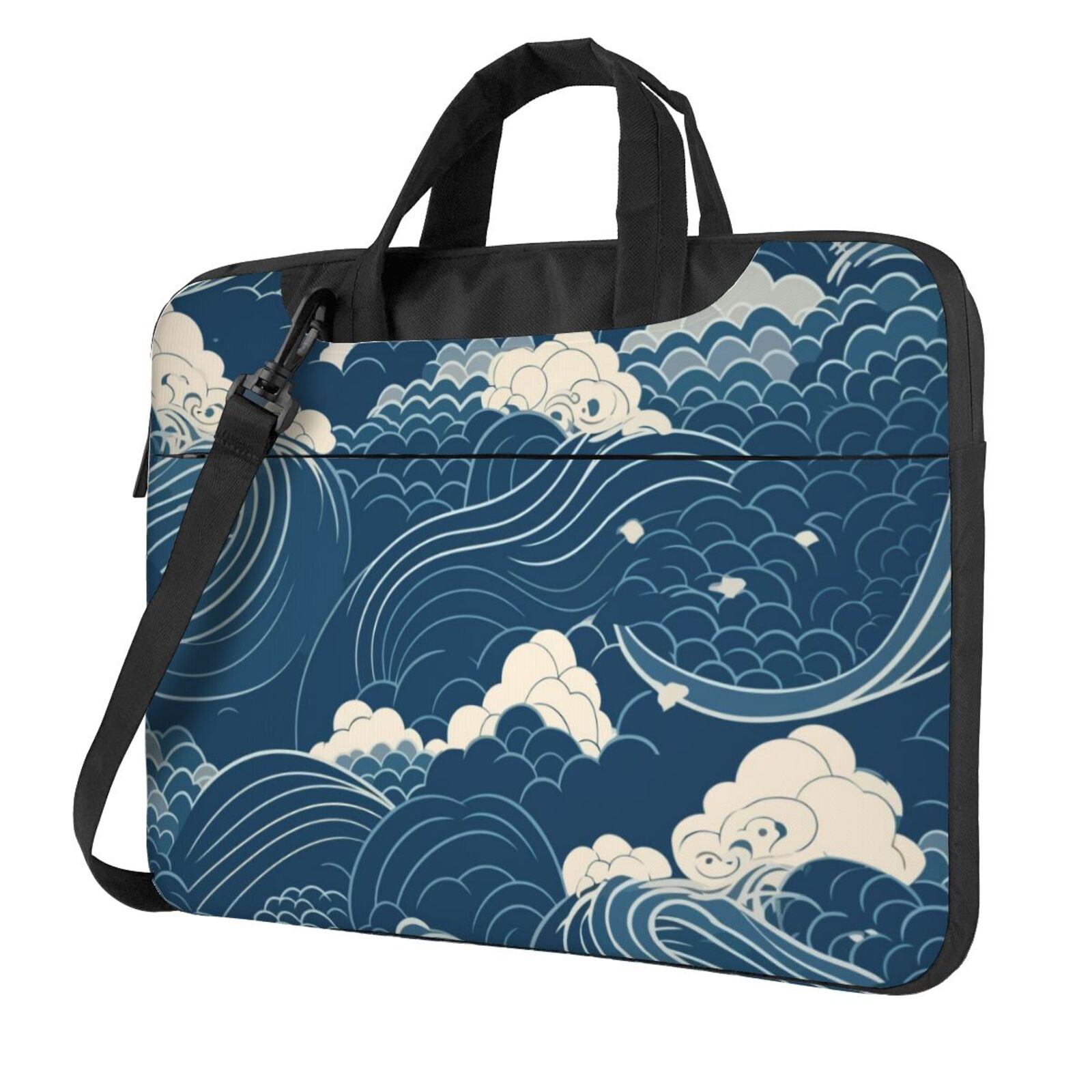 ZNDUO Cartoon Ocean Swell Pattern Laptop Bag, 14 inch Business Casual ...