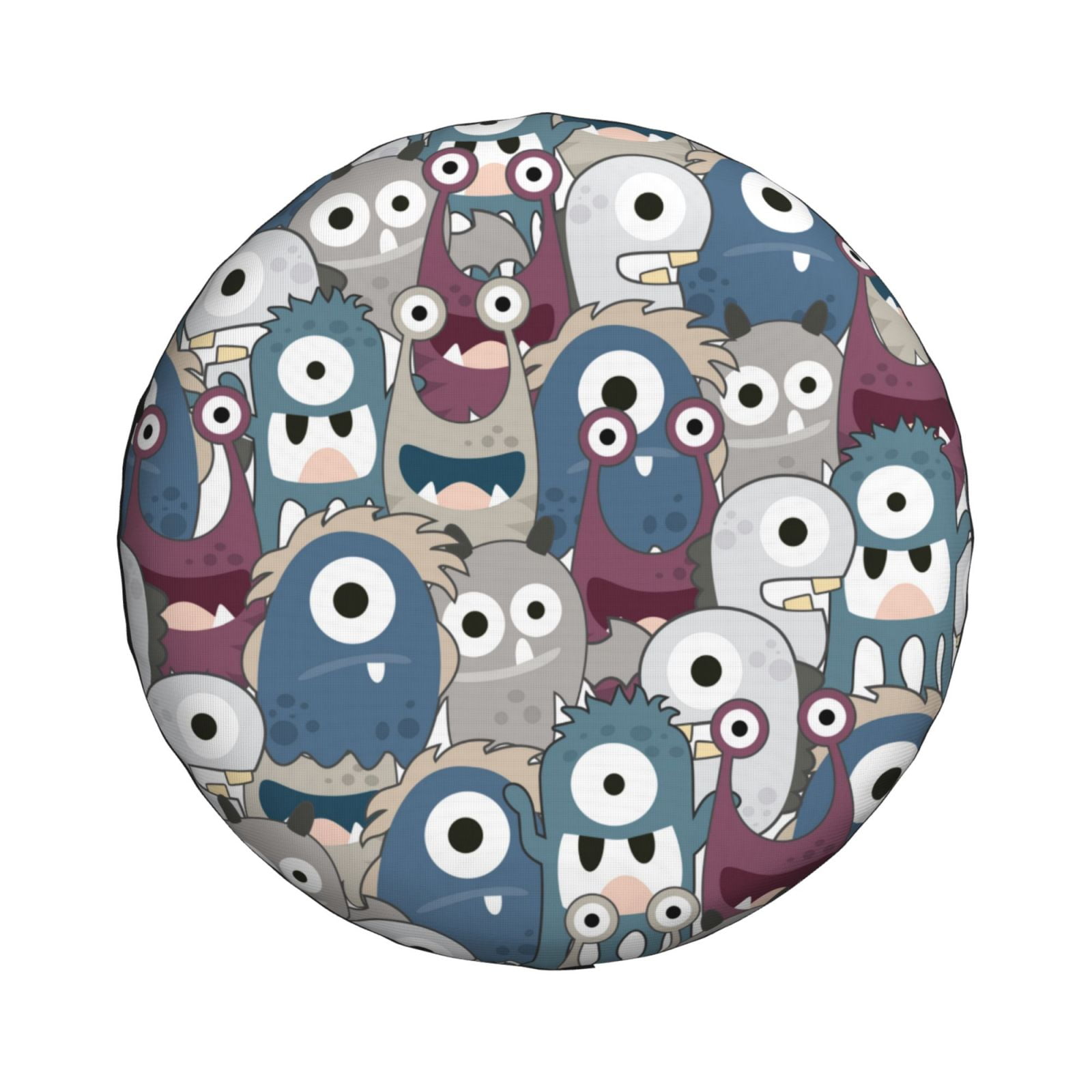 ZNDUO Cartoon Seamless Monsters Pattern Spare Tire Cover, Universal ...
