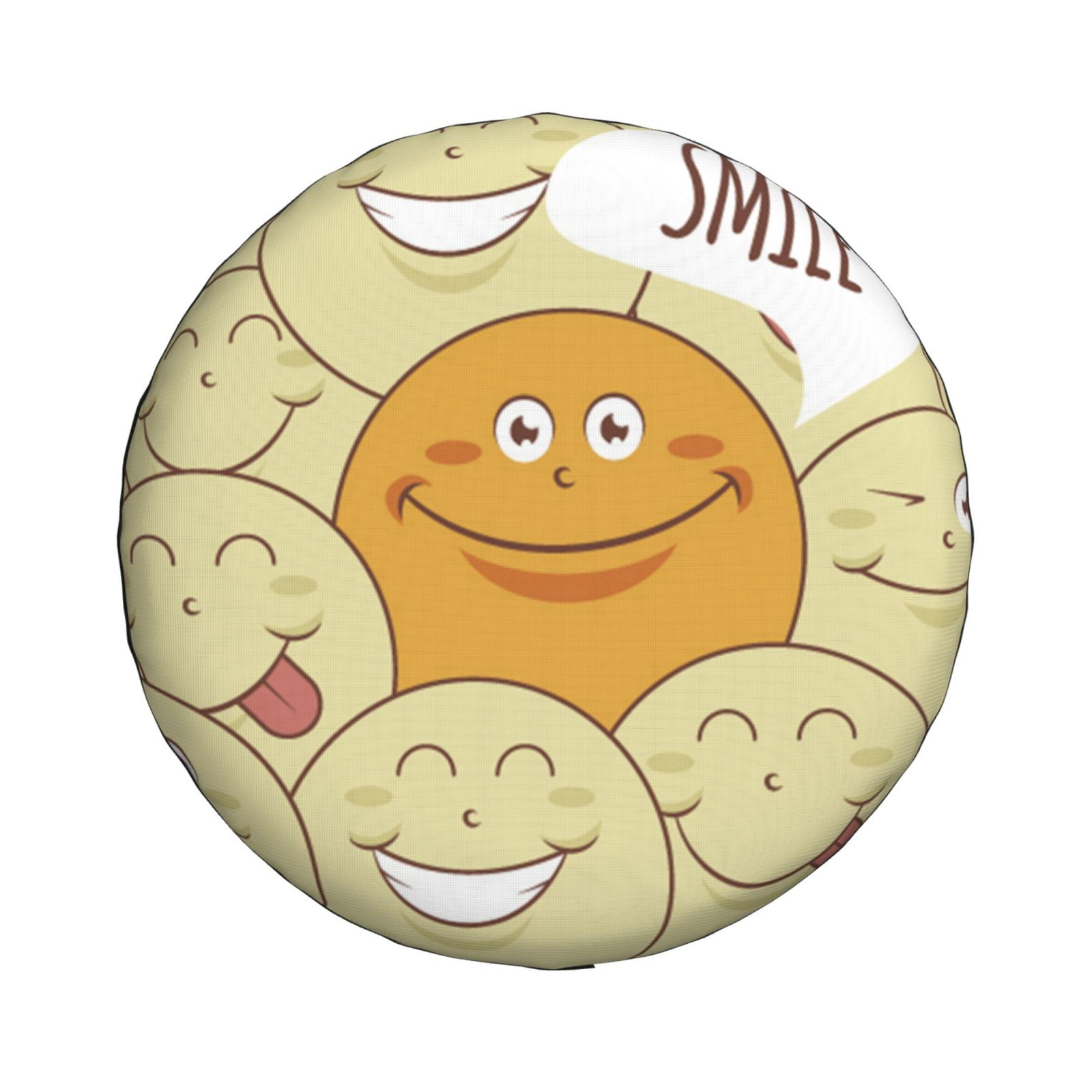 ZNDUO Cartoon Smile Emoticon Pattern Spare Tire Cover, Universal Spare ...