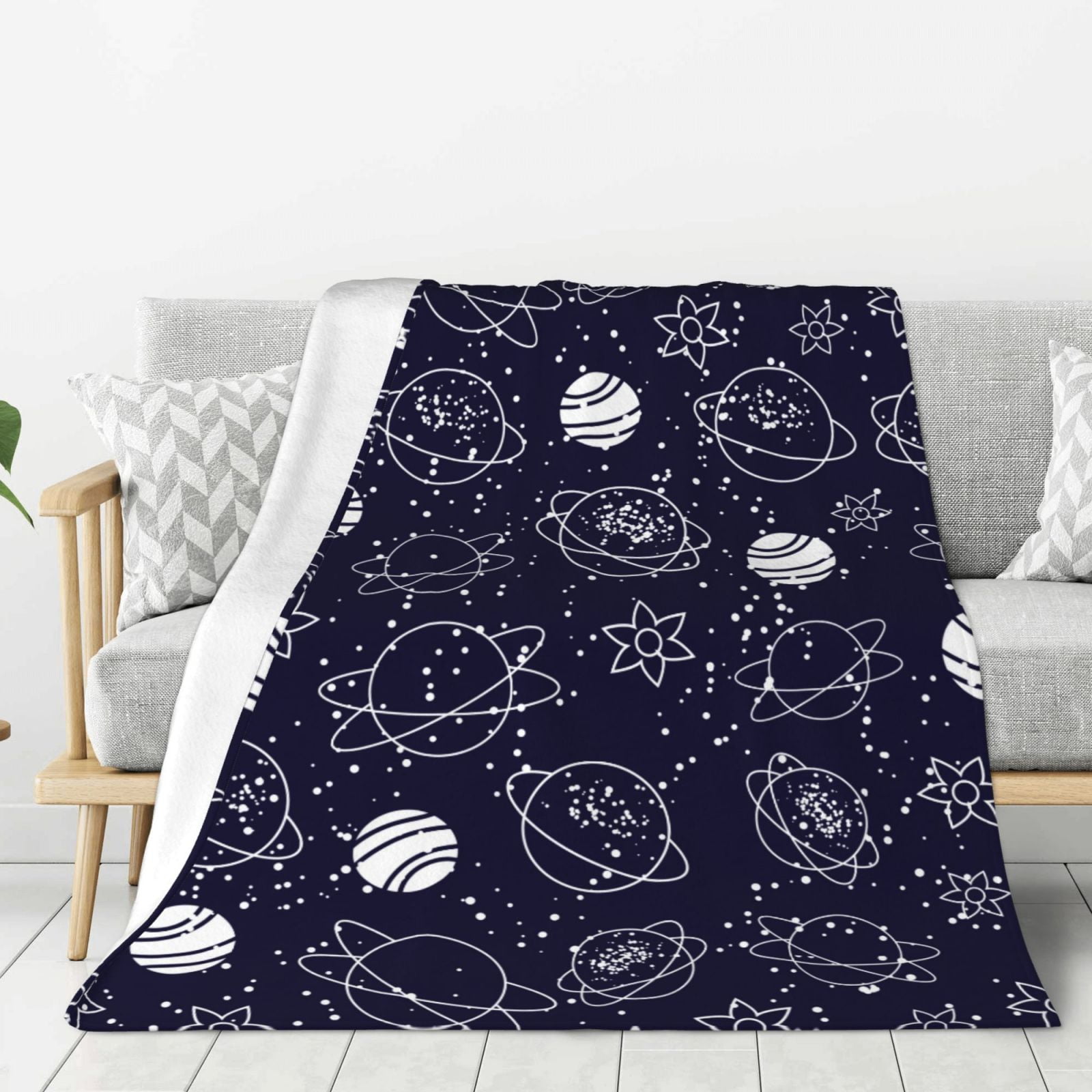 ZNDUO Cartoon Space Graffiti Pattern Pattern Thickening Blanket, Fluffy ...