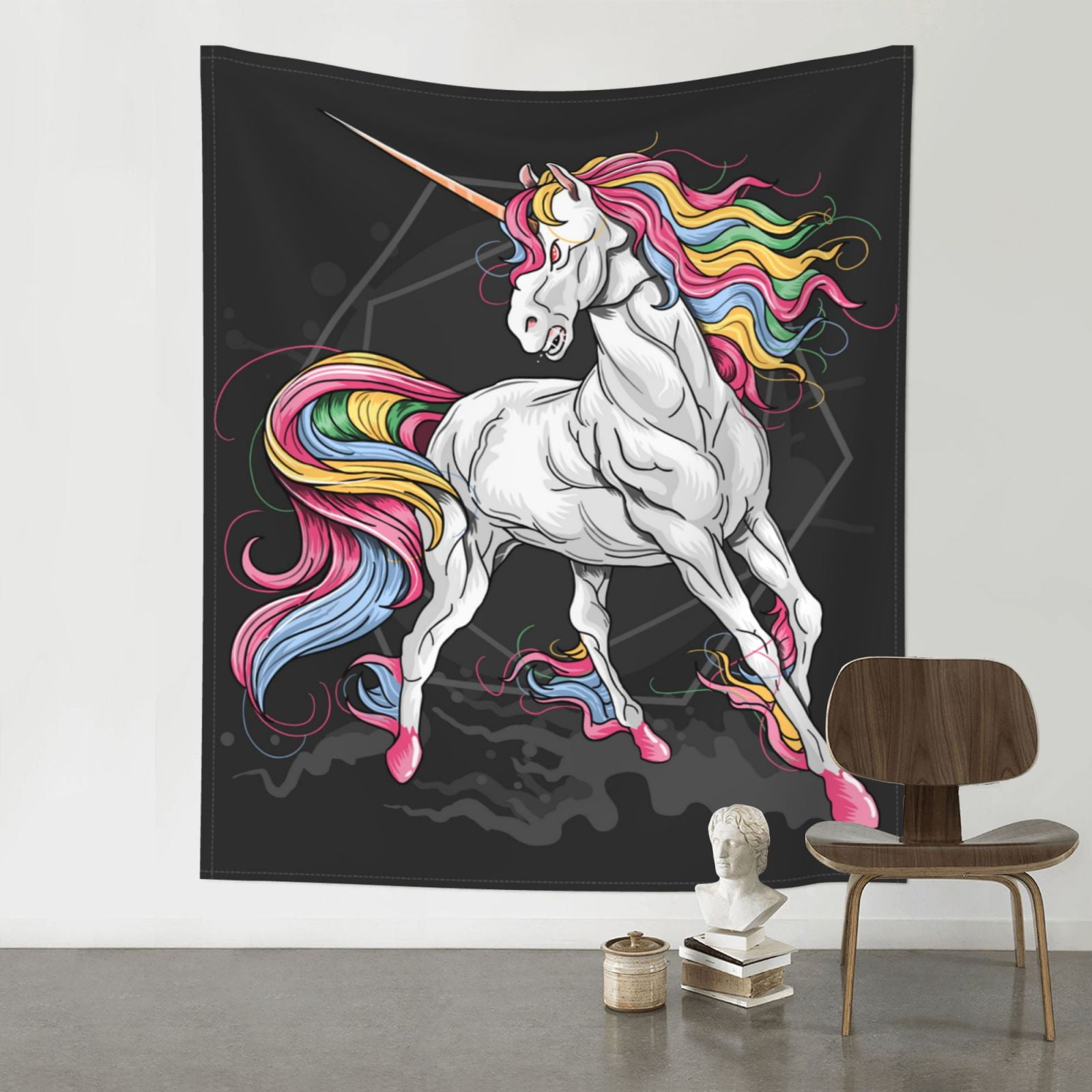 ZNDUO Cartoon Unicorn Vector Pattern Wall Tapestry, Tapestries for ...