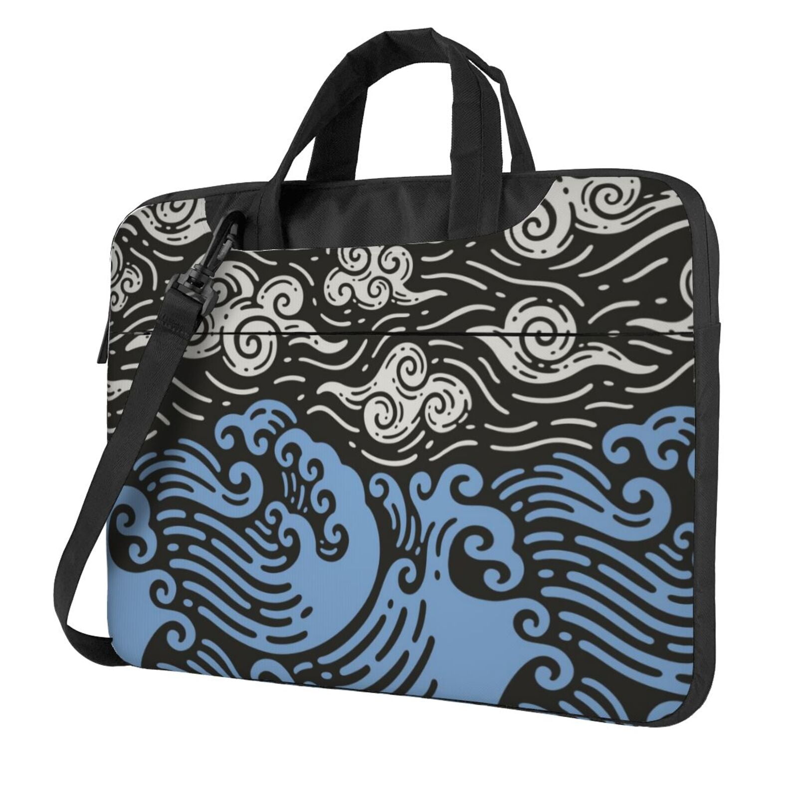 ZNDUO Cartoon Waves Pattern Laptop Bag, 15.6 inch Business Casual ...