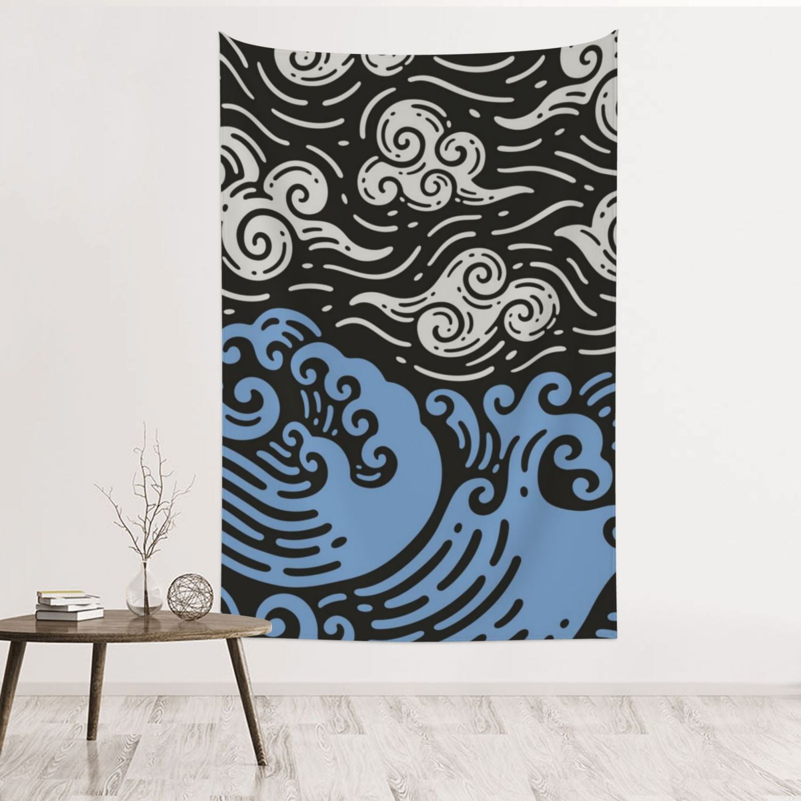 ZNDUO Cartoon Waves Pattern Tapestry, Wall Tapestries for Bedroom, 60 x ...