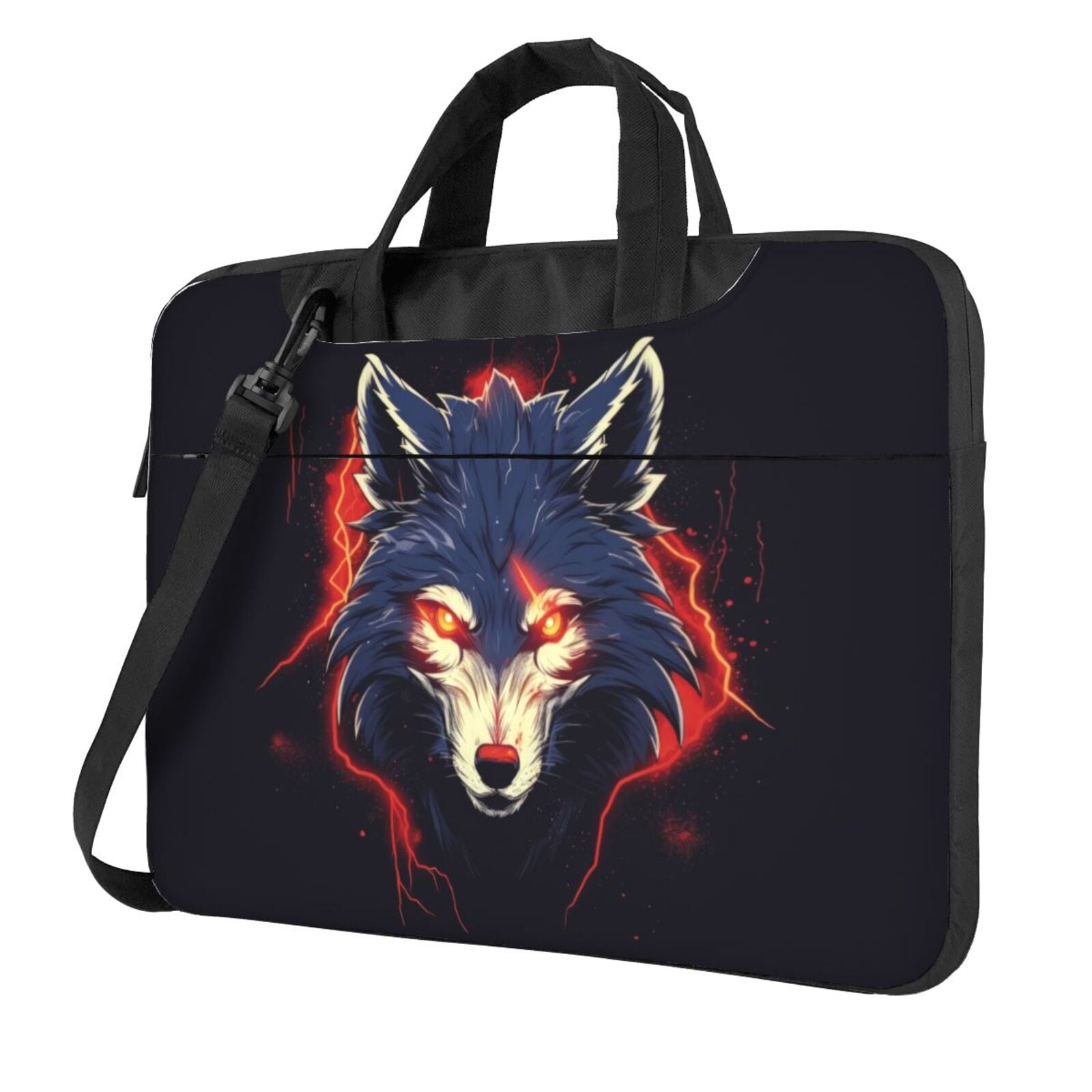 ZNDUO Cartoon Wolf Ferocious Pattern Laptop Bag, 15.6 inch Business ...
