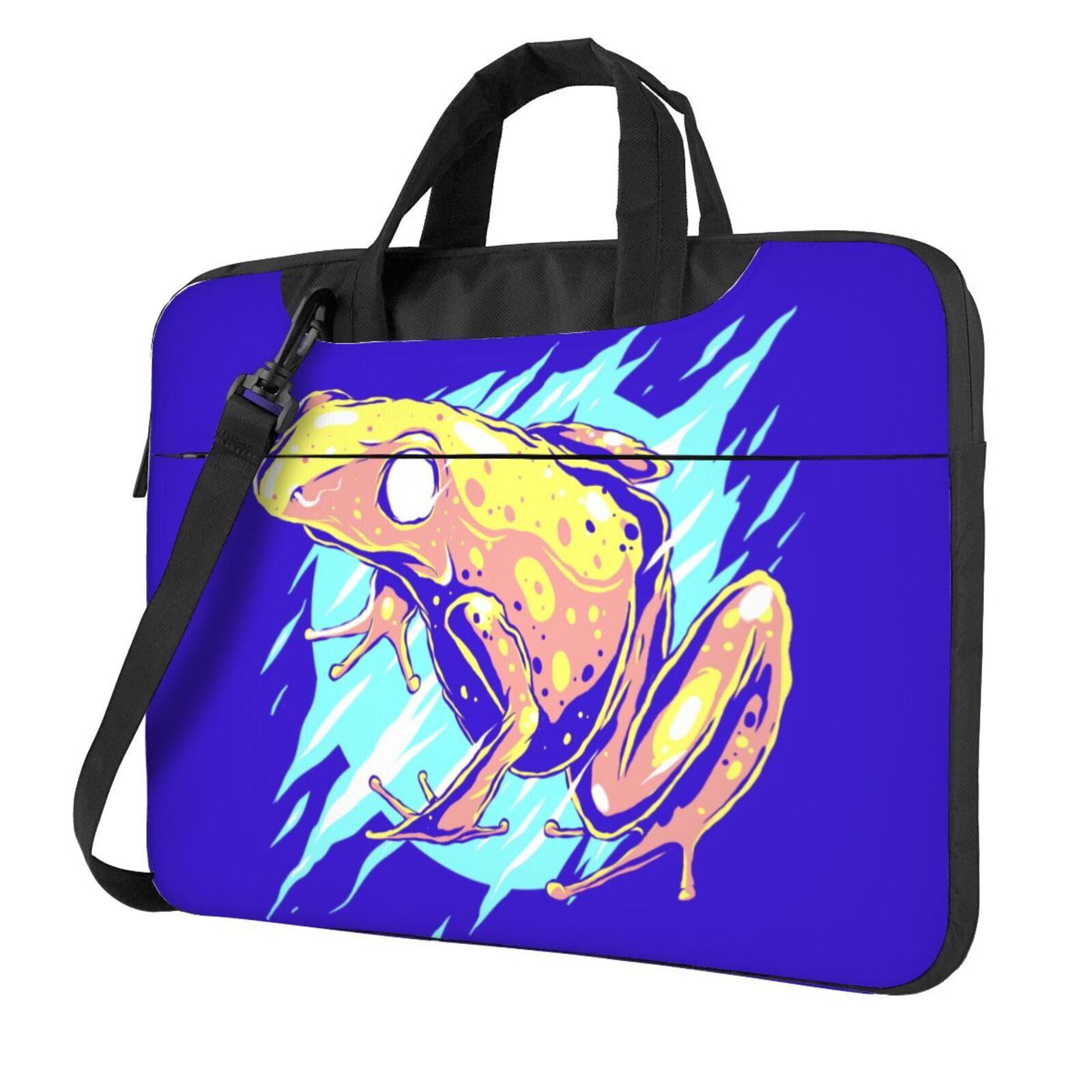 ZNDUO Colorful Abstract Frog Pattern Laptop Bag, 14 inch Business ...