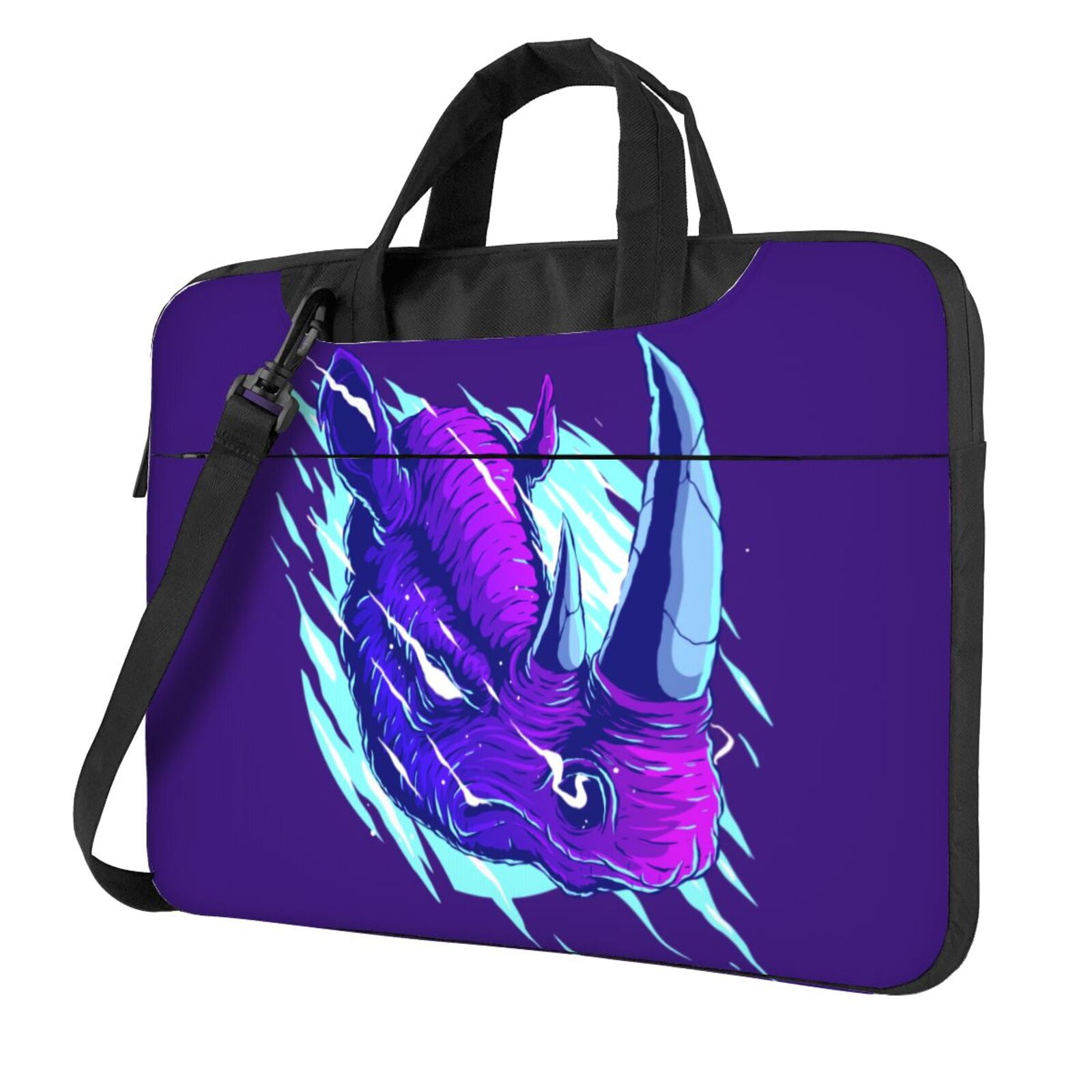 ZNDUO Colorful Abstract Rhinoceros Pattern Laptop Bag, 14 inch Business ...