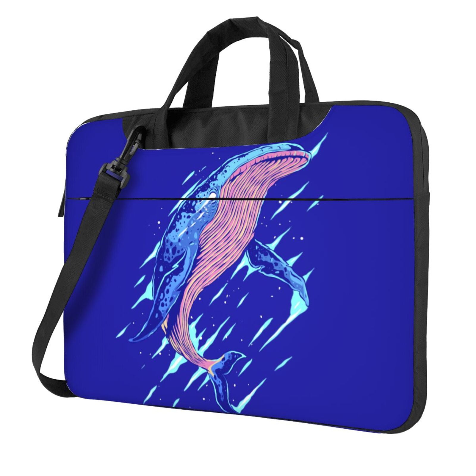 ZNDUO Colorful Abstract Whale Pattern Laptop Bag, 13 inch Business ...