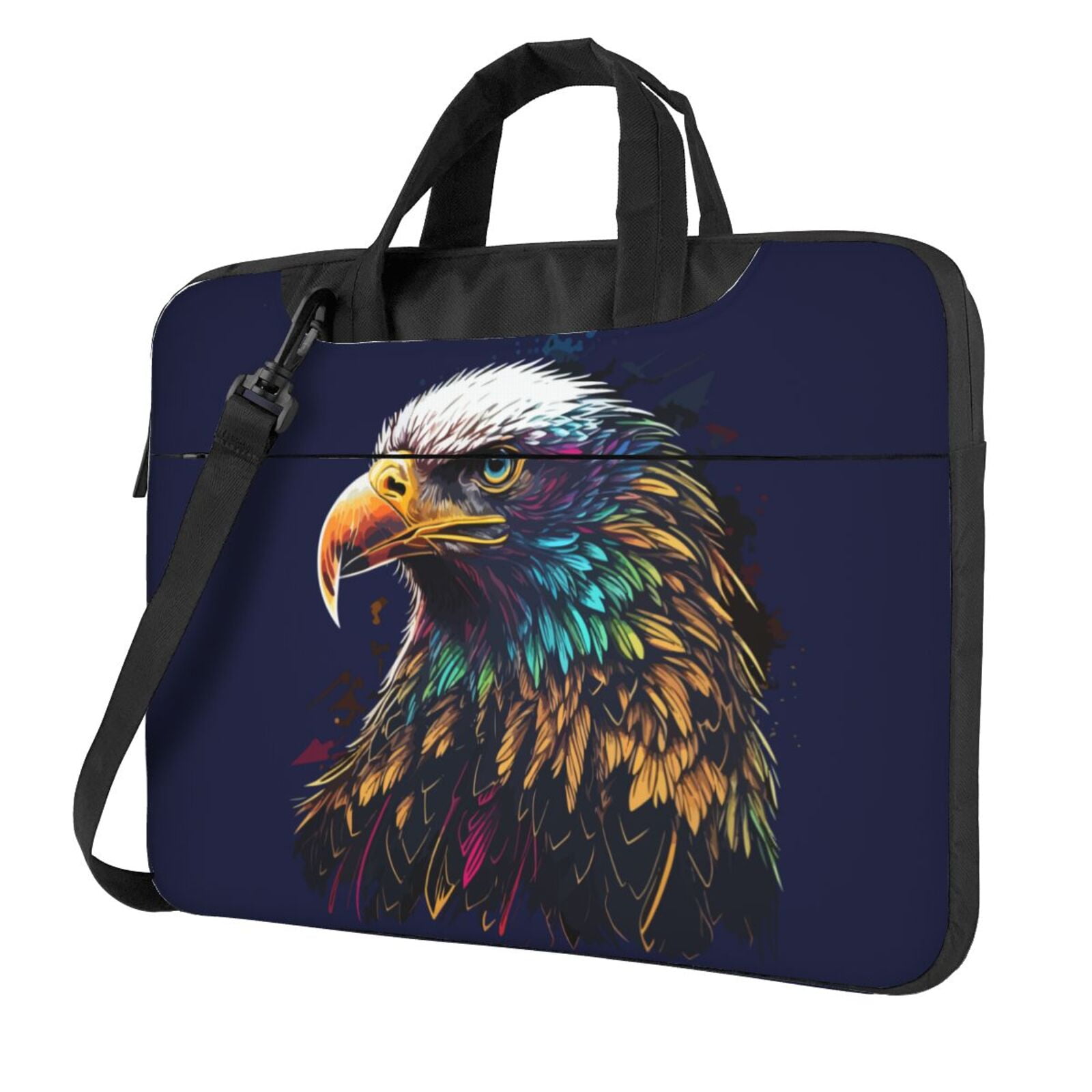 ZNDUO Colorful Eagle Art Style Pattern Laptop Bag, 13 inch Business ...