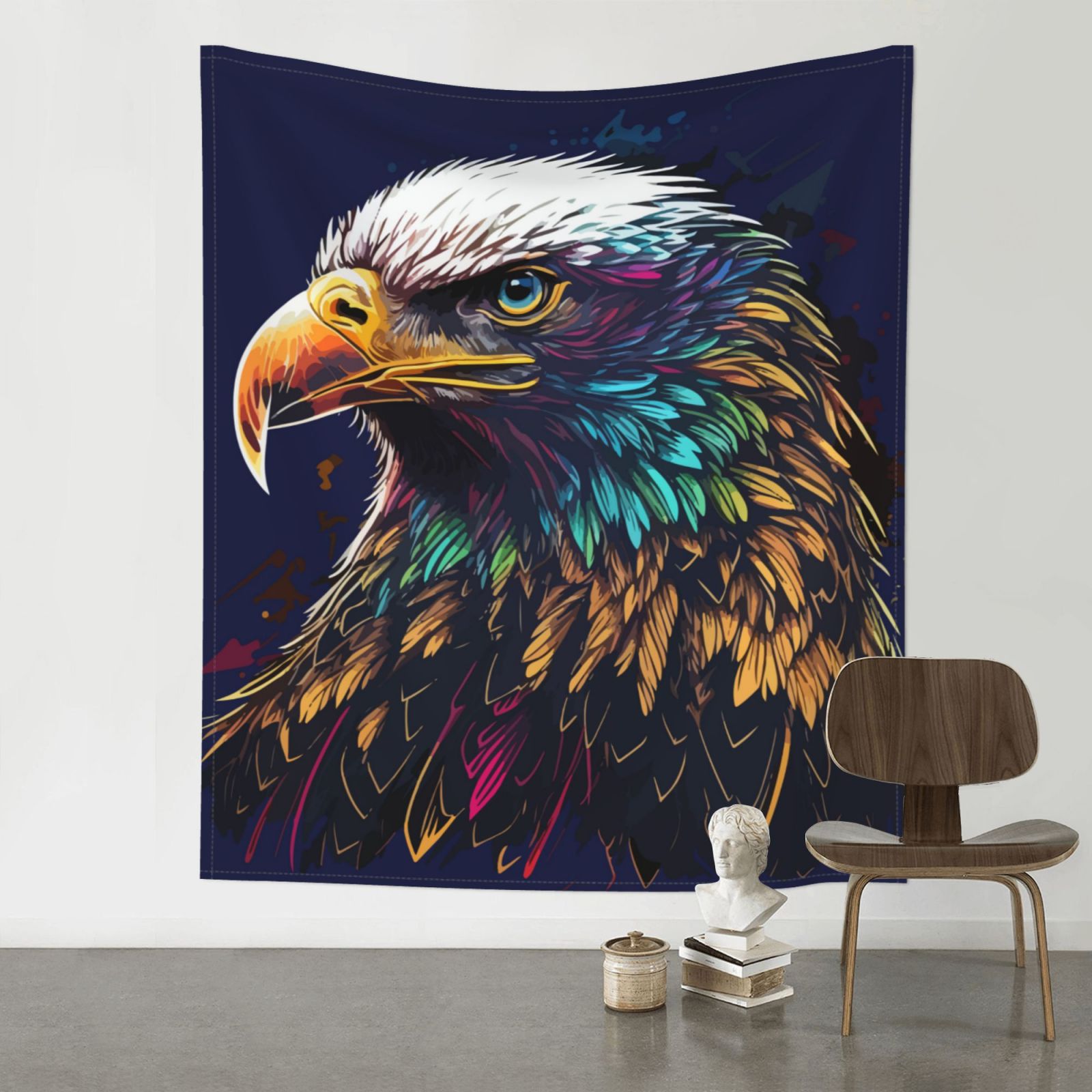 ZNDUO Colorful Eagle Art Style Pattern Wall Tapestry, Tapestries for ...