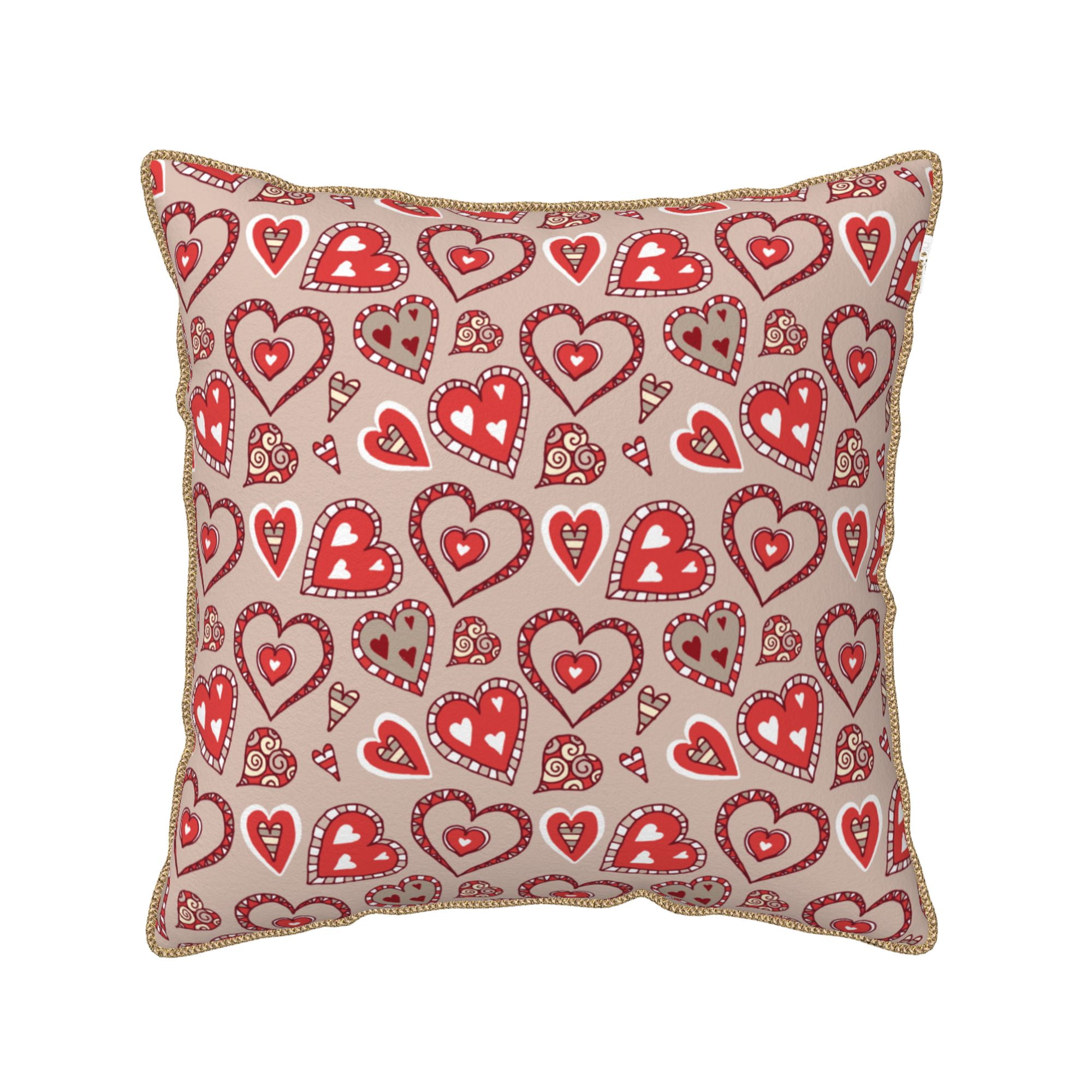 ZNDUO Colorful Heart Painting Pattern Throw Pillows for Couch-Indoor ...