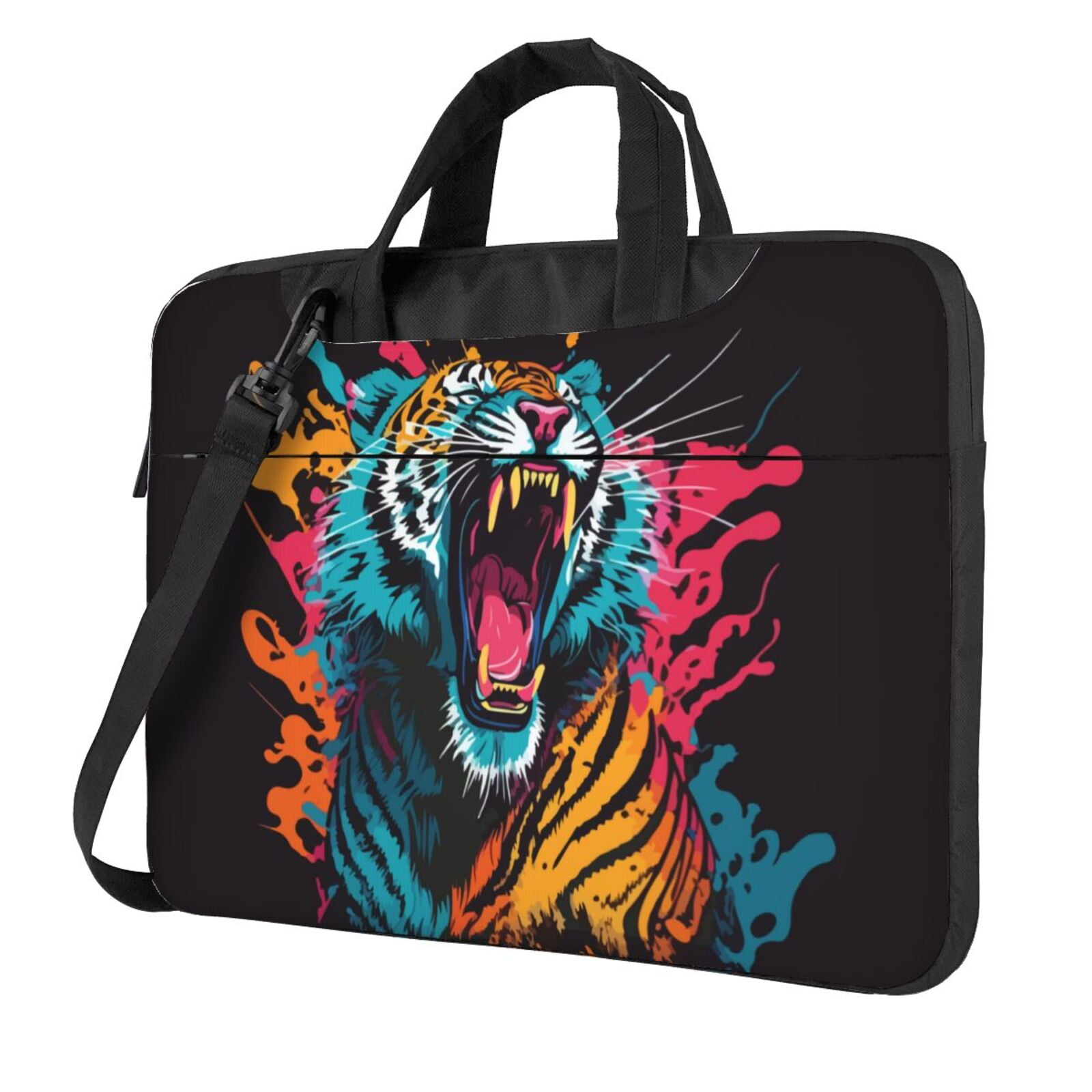 ZNDUO Colorful Tiger Vector Art Pattern Laptop Bag, 13 inch Business ...