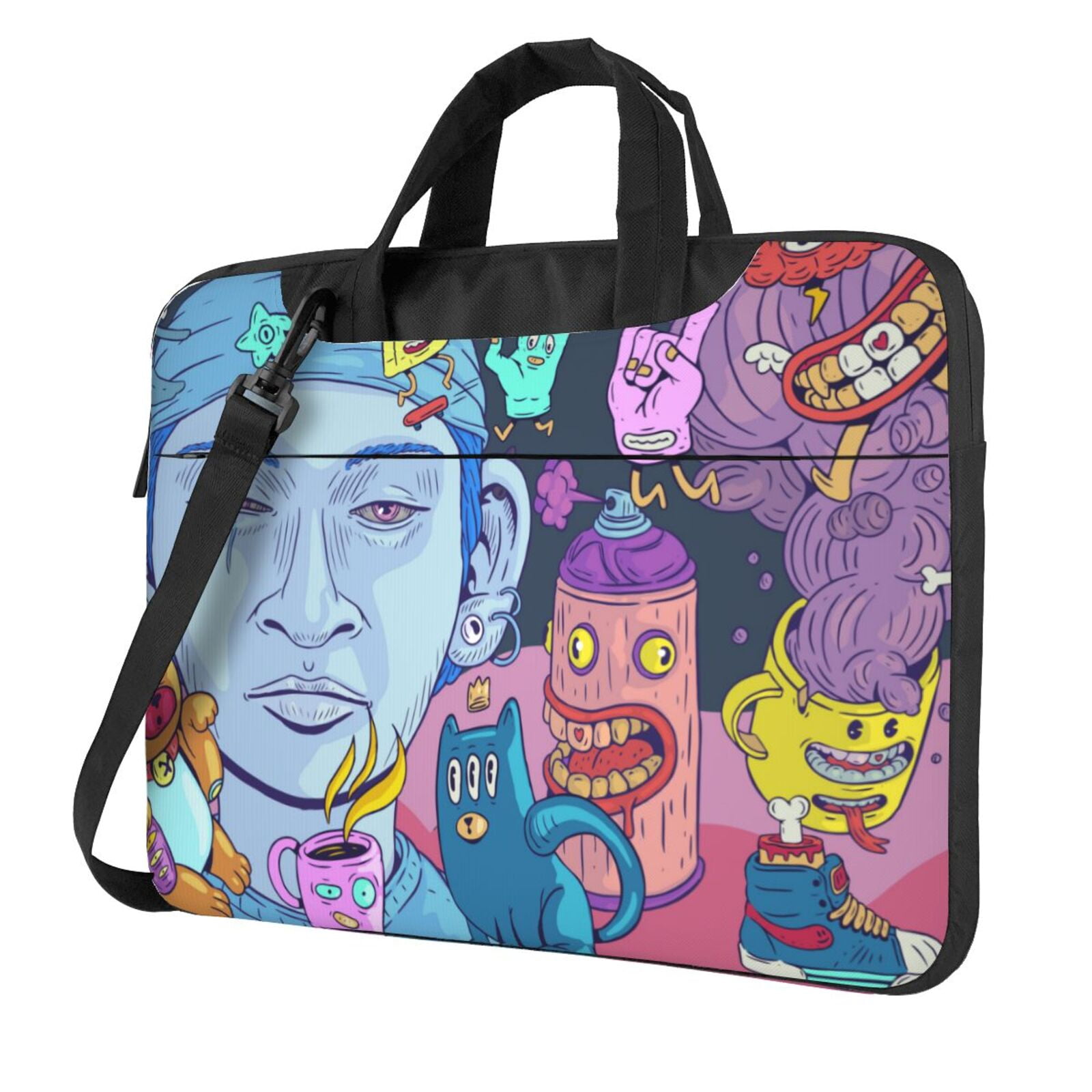 ZNDUO Creature Creative Graffiti Pattern Laptop Bag, 14 inch Business ...