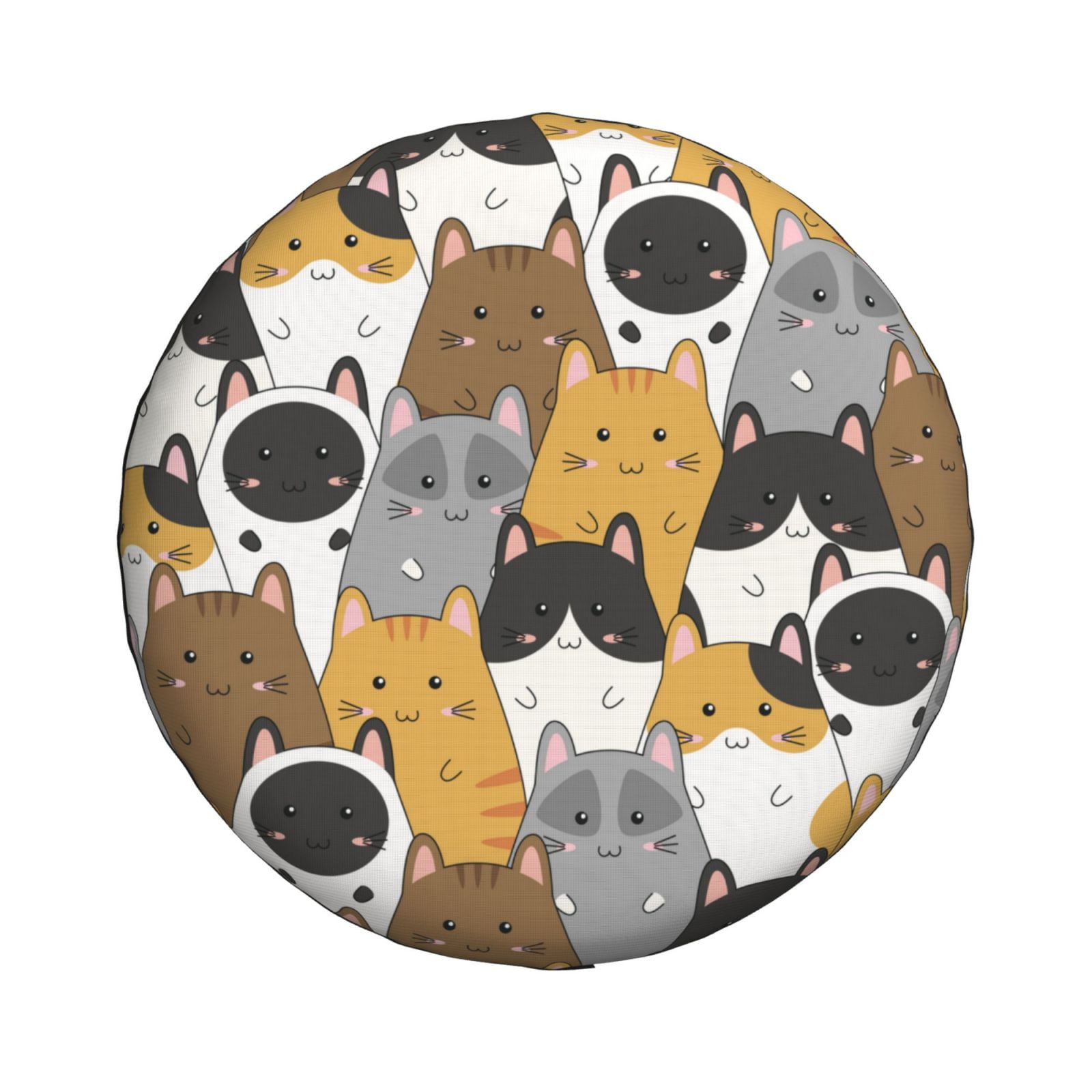 ZNDUO Cute Seamless Cat Family Pattern Spare Tire Cover, Universal ...