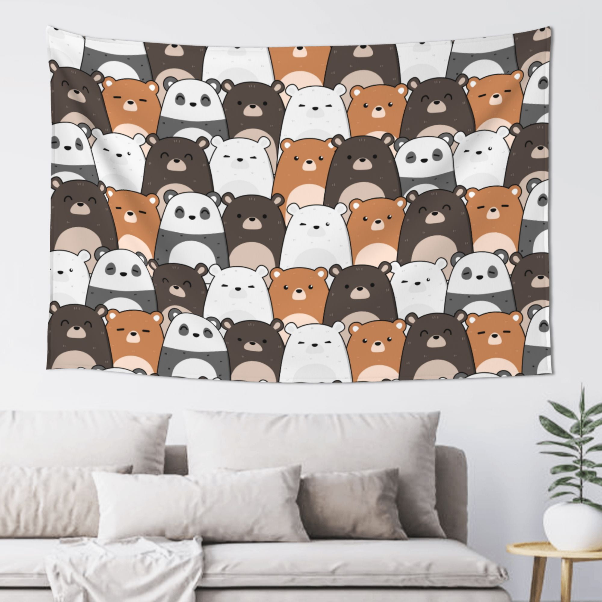 ZNDUO Cute Teddy Bear Cartoon Tapestry, Wall Tapestries for Bedroom, 60 ...