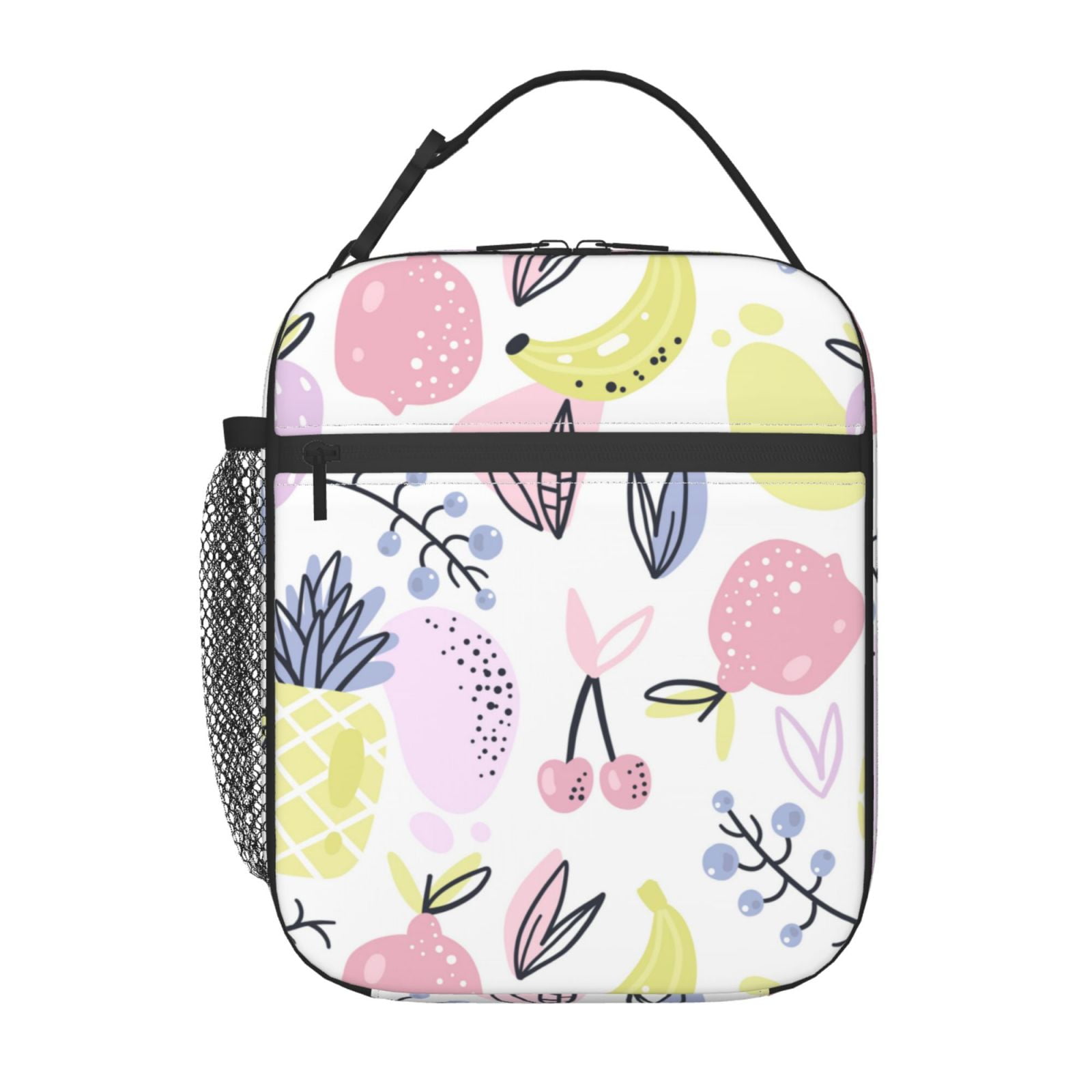 ZNDUO Cute Watercolor Banana Doodle Pattern Lunch Bag, Reusable ...