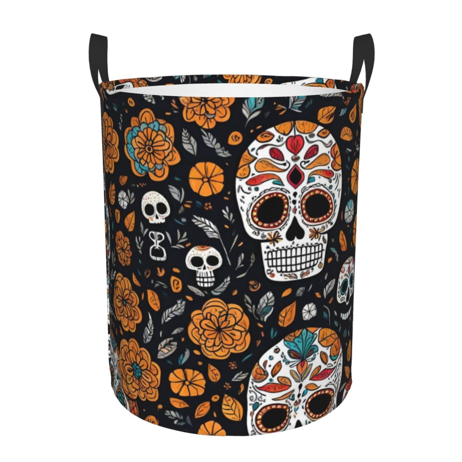ZNDUO Dead Skull Muertos Dark Art Pattern Laundry Basket, Waterproof ...