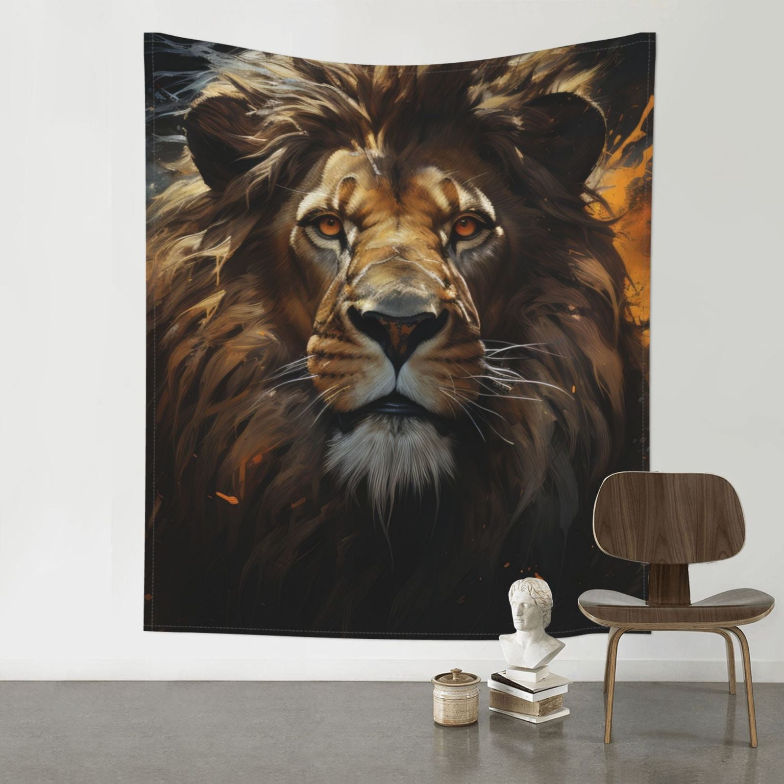 ZNDUO Fantasy Lion Abstract Art Pattern Wall Tapestry, Tapestries for ...