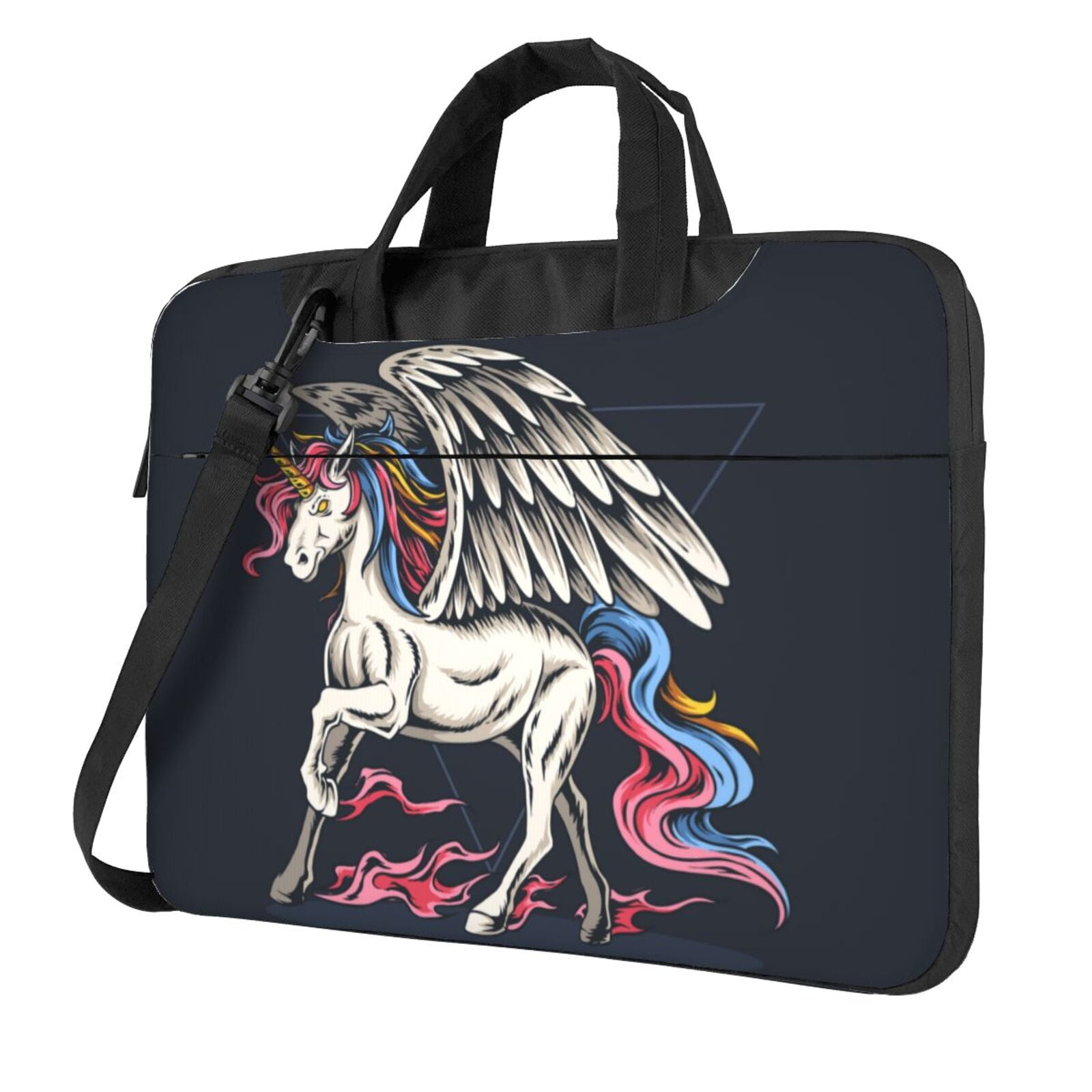 ZNDUO Flying Unicorn Cartoon Pattern Laptop Bag, 15.6 inch Business ...