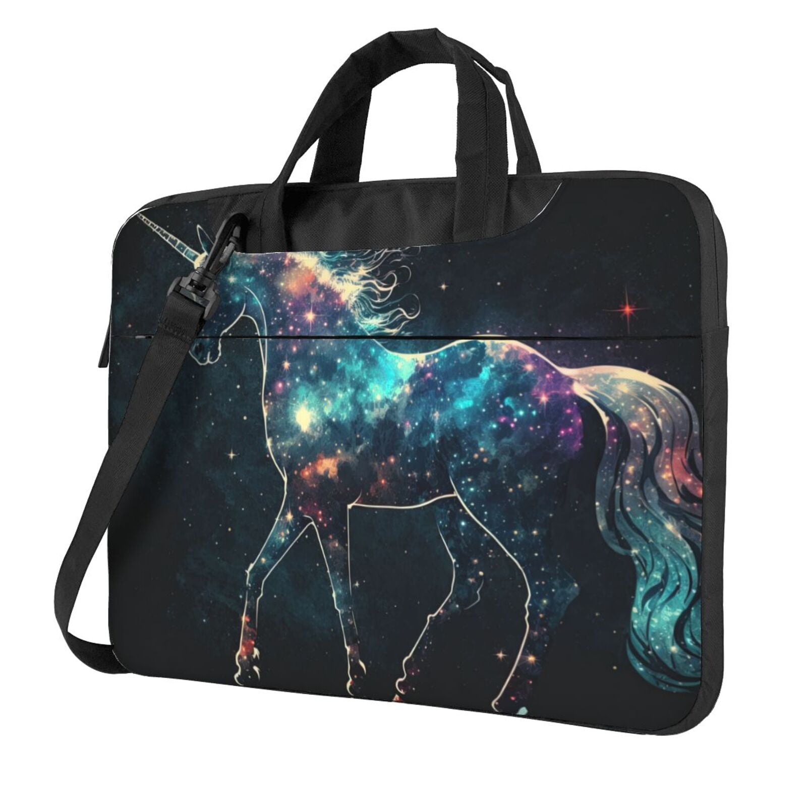 ZNDUO Galactic Unicorn Pattern Laptop Bag, 14 inch Business Casual ...