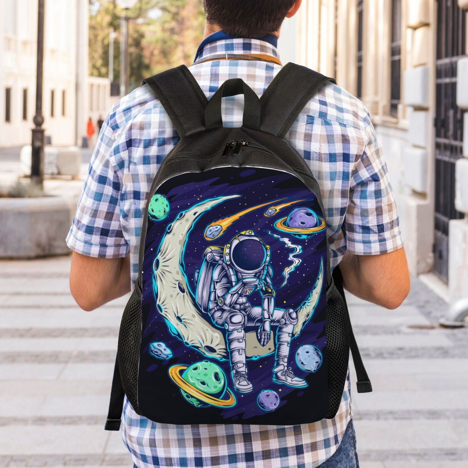 ZNDUO Galaxy Space Astronaut Pattern Travel Backpack, 16 Inch ...