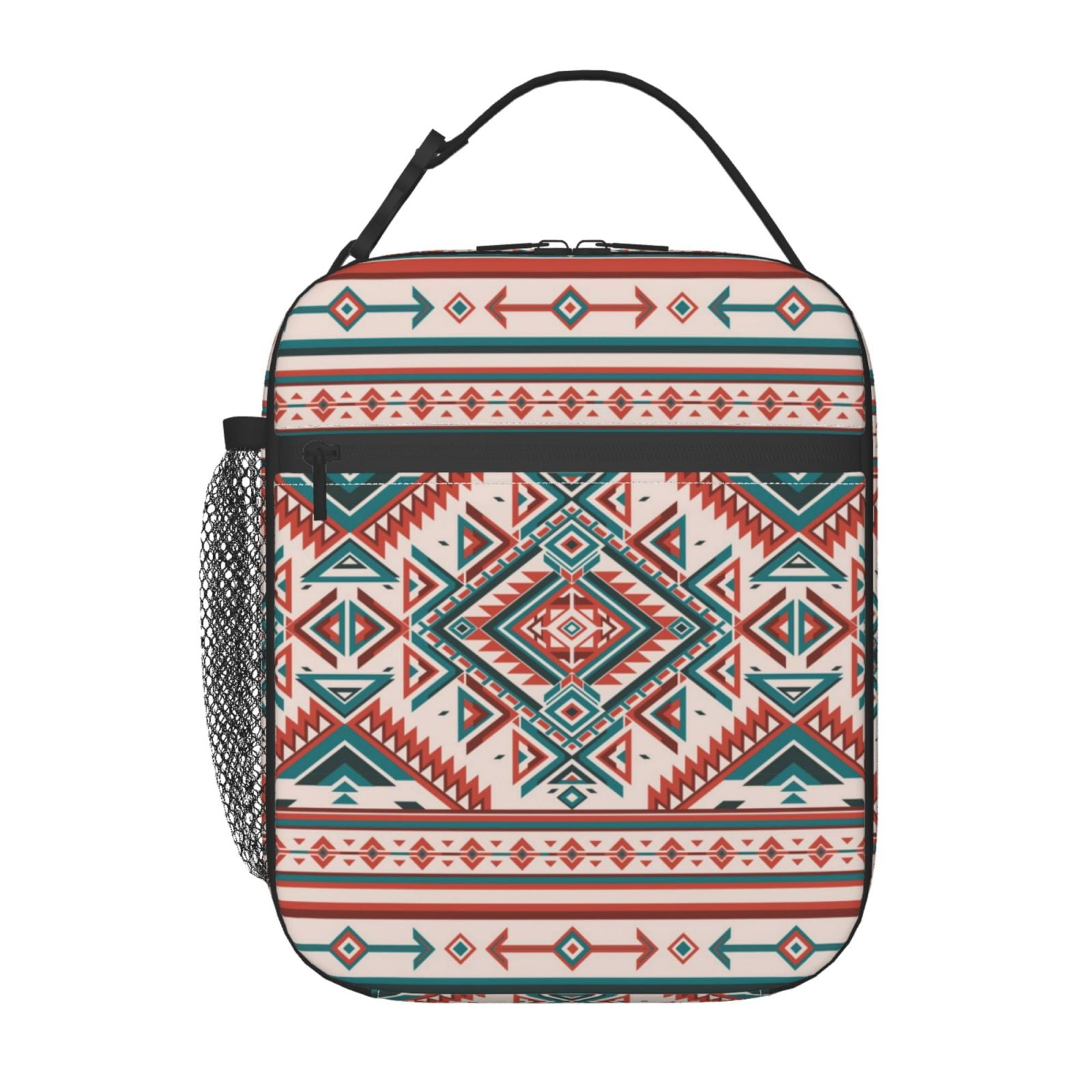 ZNDUO Geometric Native Aztec American Art Pattern Lunch Bag, Reusable ...