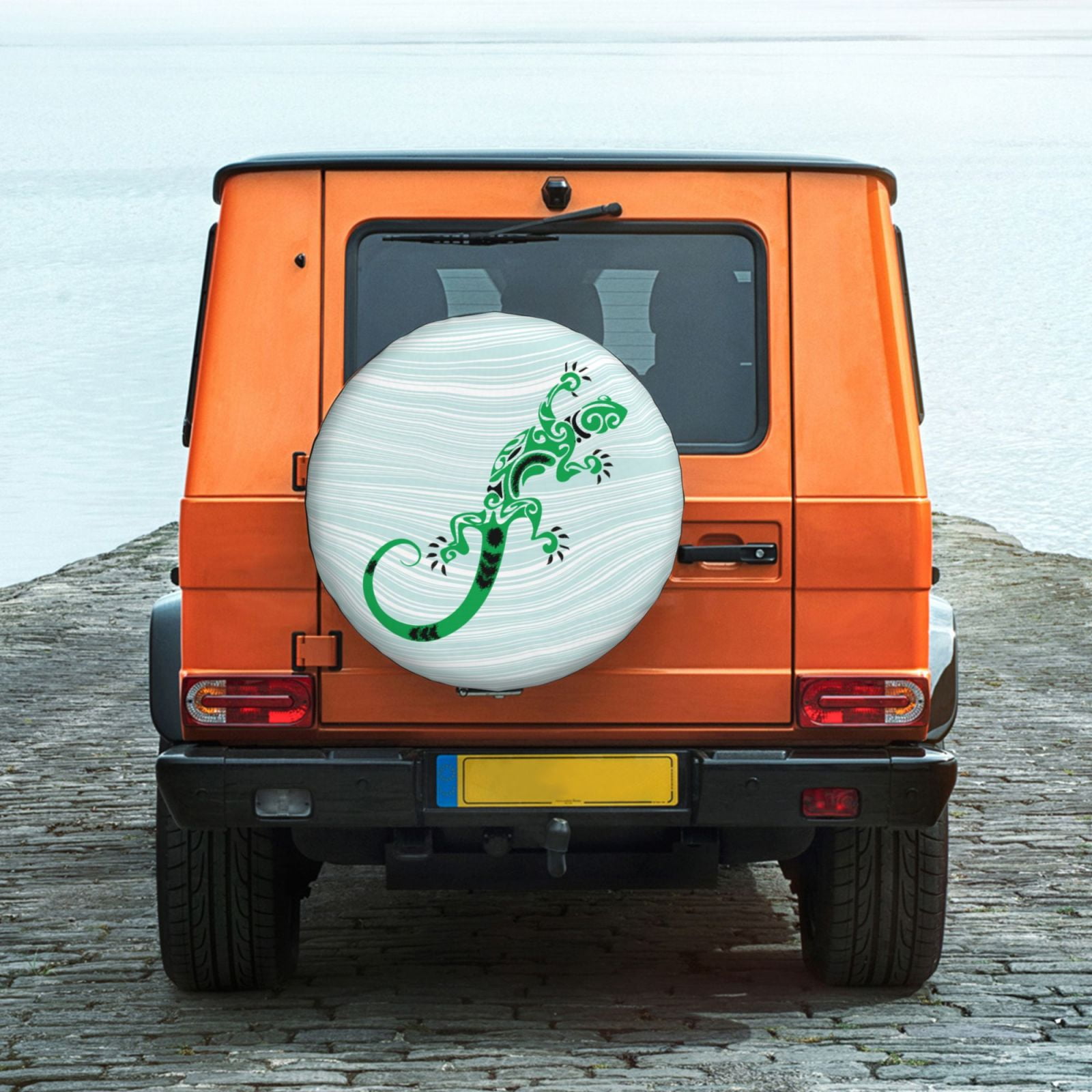 ZNDUO Green Abstract Lizard Pattern Spare Tire Cover, Universal Fit for ...