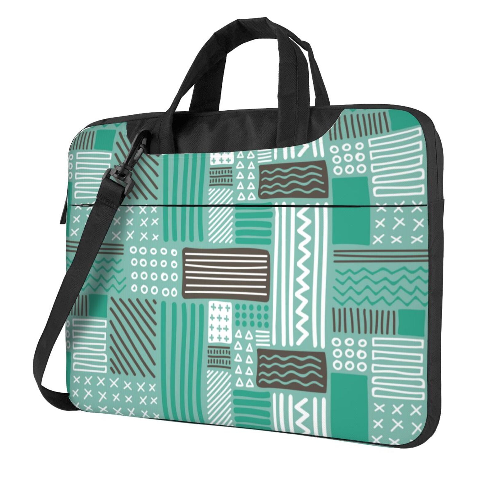 ZNDUO Green Doodle Seamless Pattern Laptop Bag, 15.6 inch Business ...
