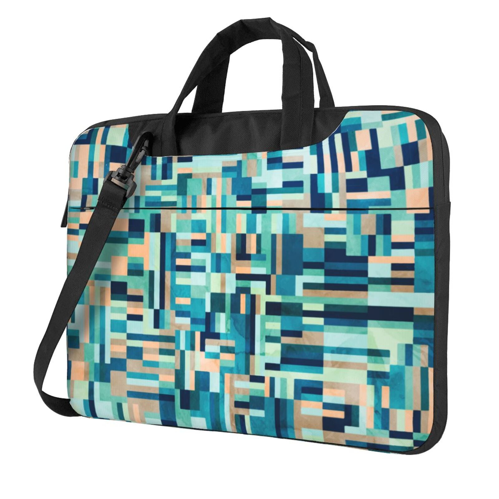 ZNDUO Green Watercolor Abstract Texture Pattern Laptop Bag, 13 inch ...