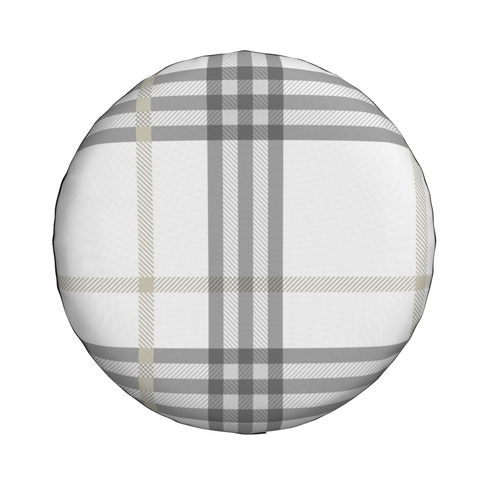 ZNDUO Grey Checkered Lines Pattern Spare Tire Cover, Universal Spare ...