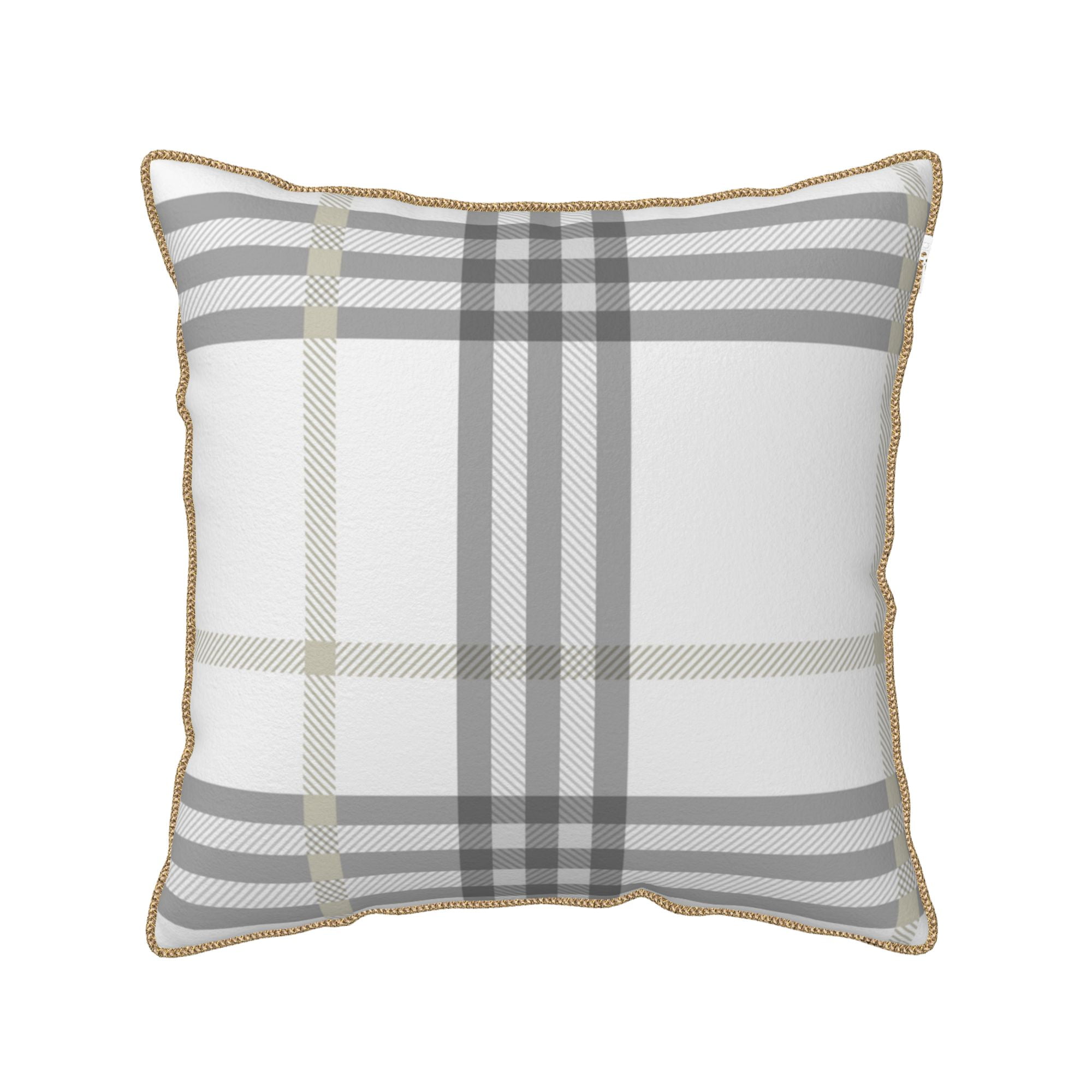 ZNDUO Grey Checkered Lines Pattern Throw Pillows for Couch-Indoor ...