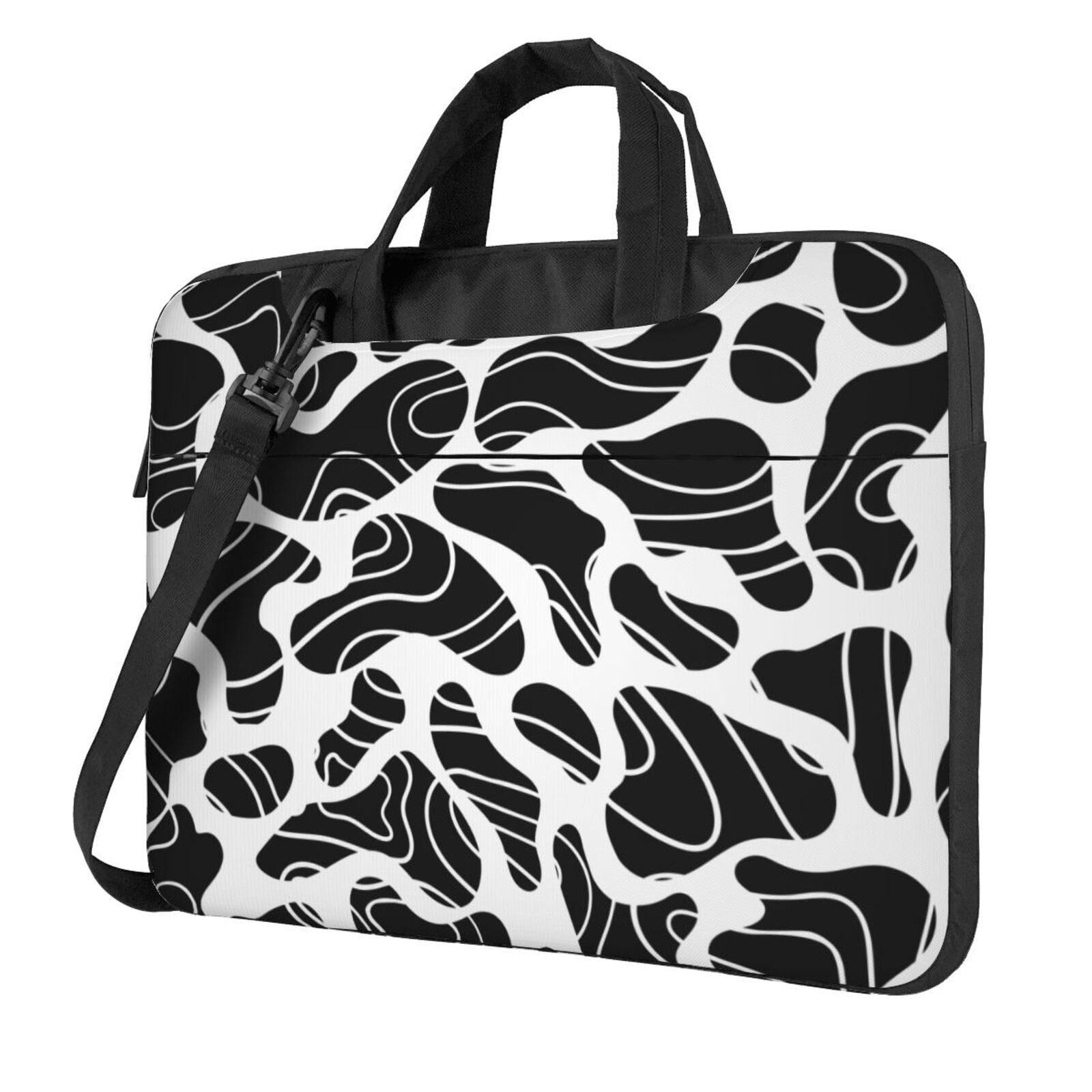 ZNDUO Hand Drawn Black Spots Pattern Laptop Bag, 14 inch Business ...