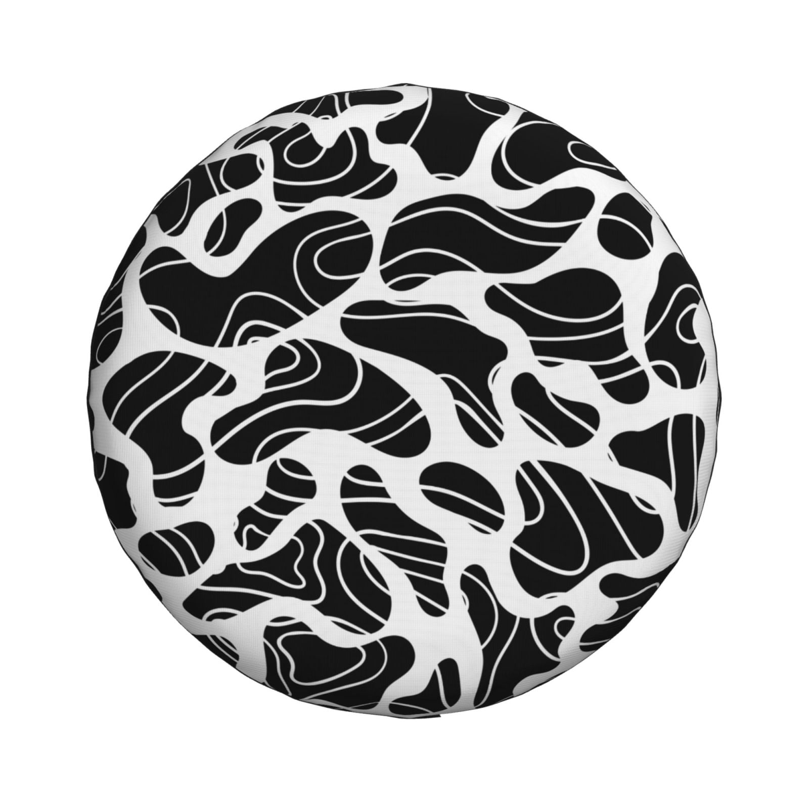 ZNDUO Hand Drawn Black Spots Pattern Spare Tire Cover, Universal Spare ...