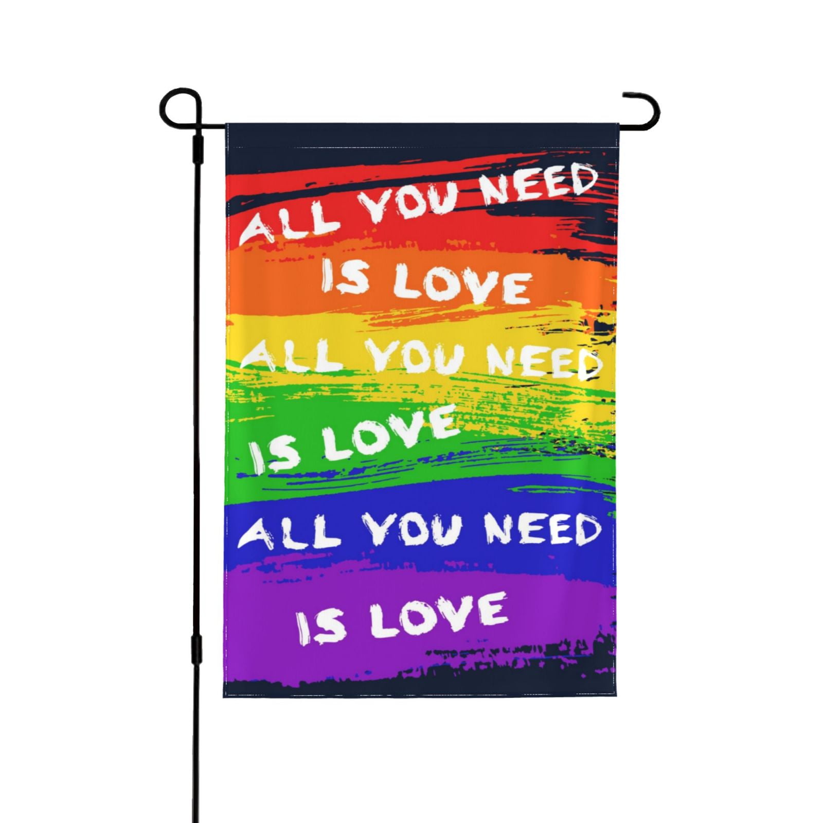 ZNDUO LGBT Flag with Slogan Pattern LGBT Garden Flag, Small Yard Lawn ...
