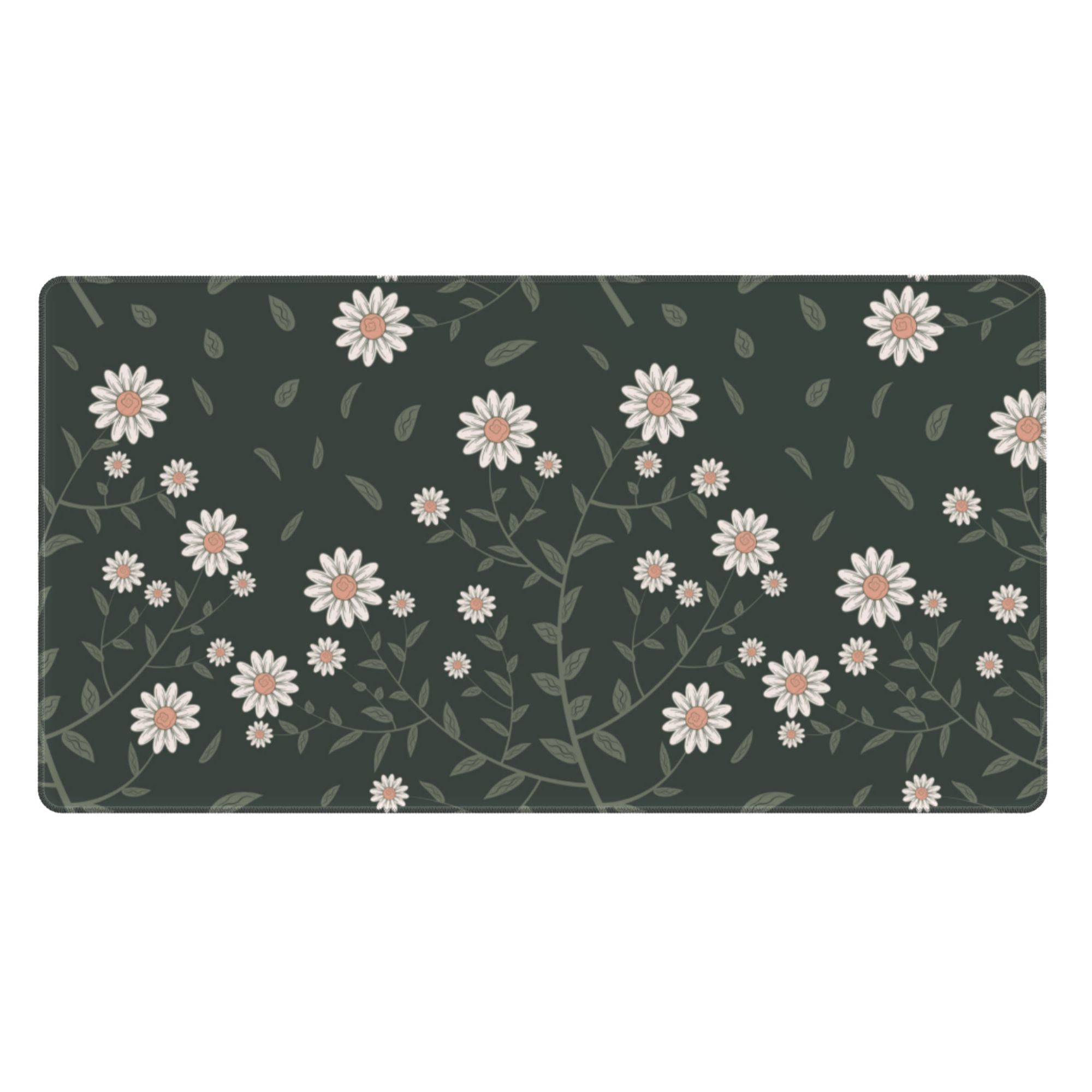 ZNDUO Large Rubber Mouse Pad Non-slip Desk Mat Vintage Floral Textures ...